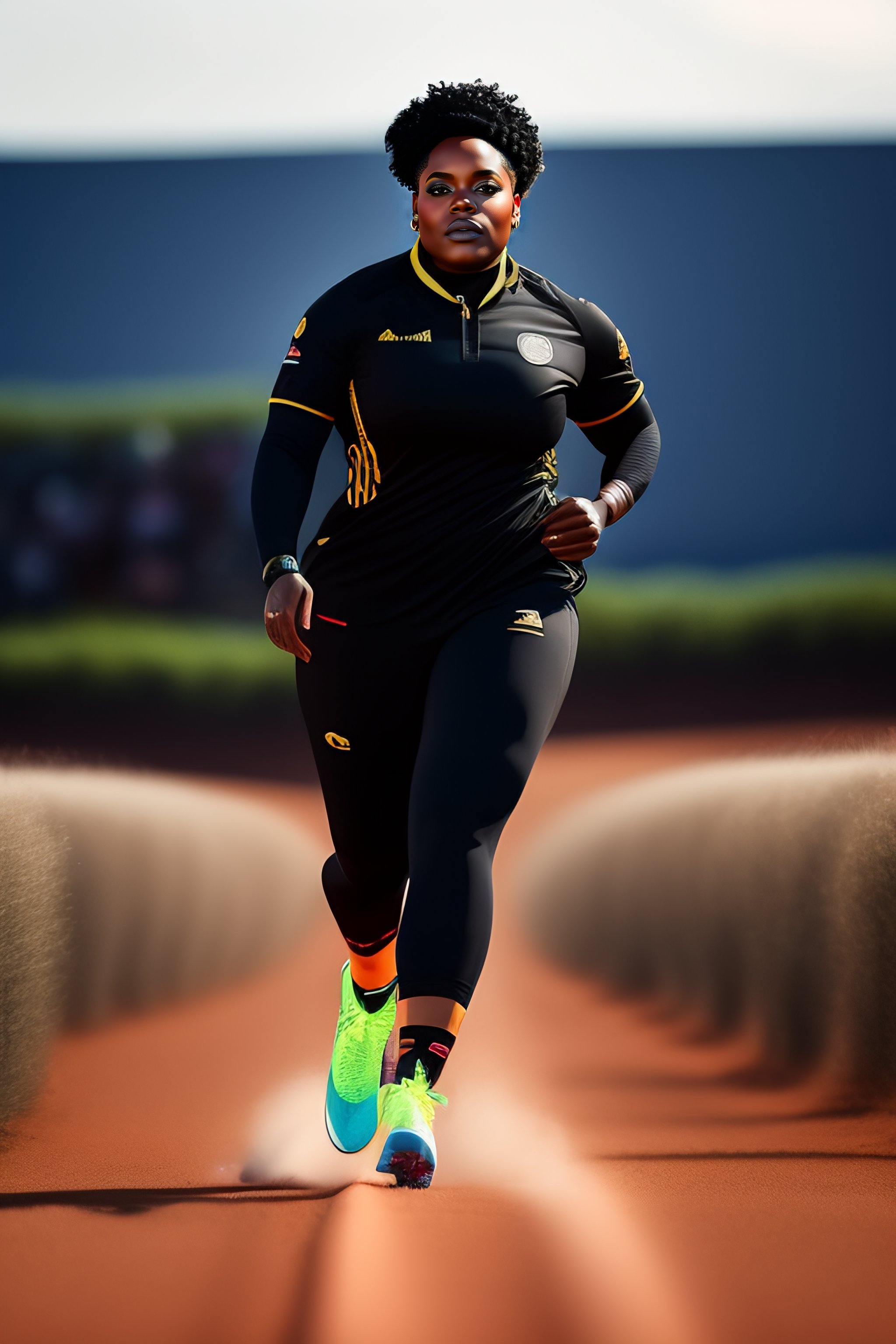 Lexica - Photo of a non-binary black person with one leg