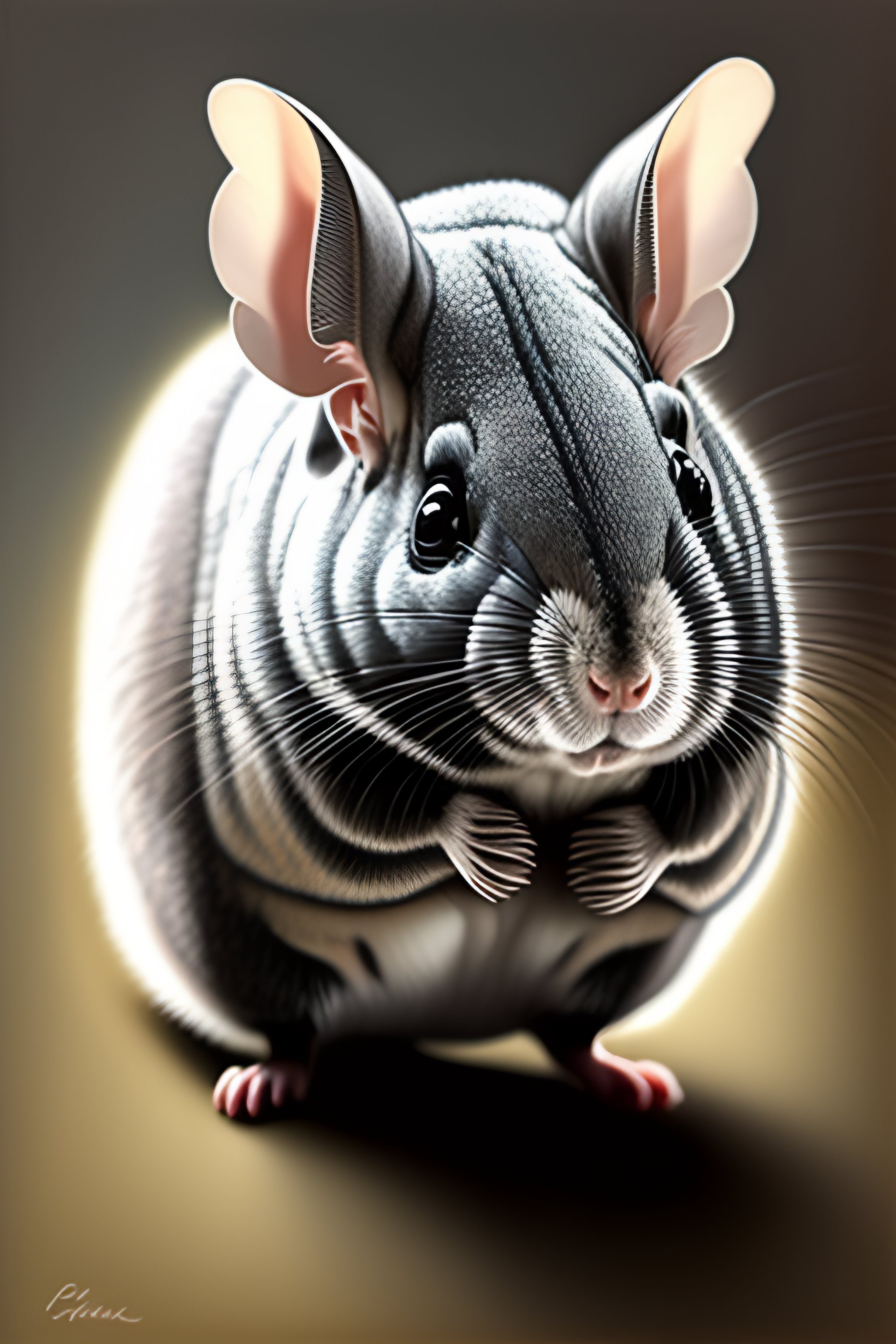 Lexica - A realistic drawing of a chinchilla