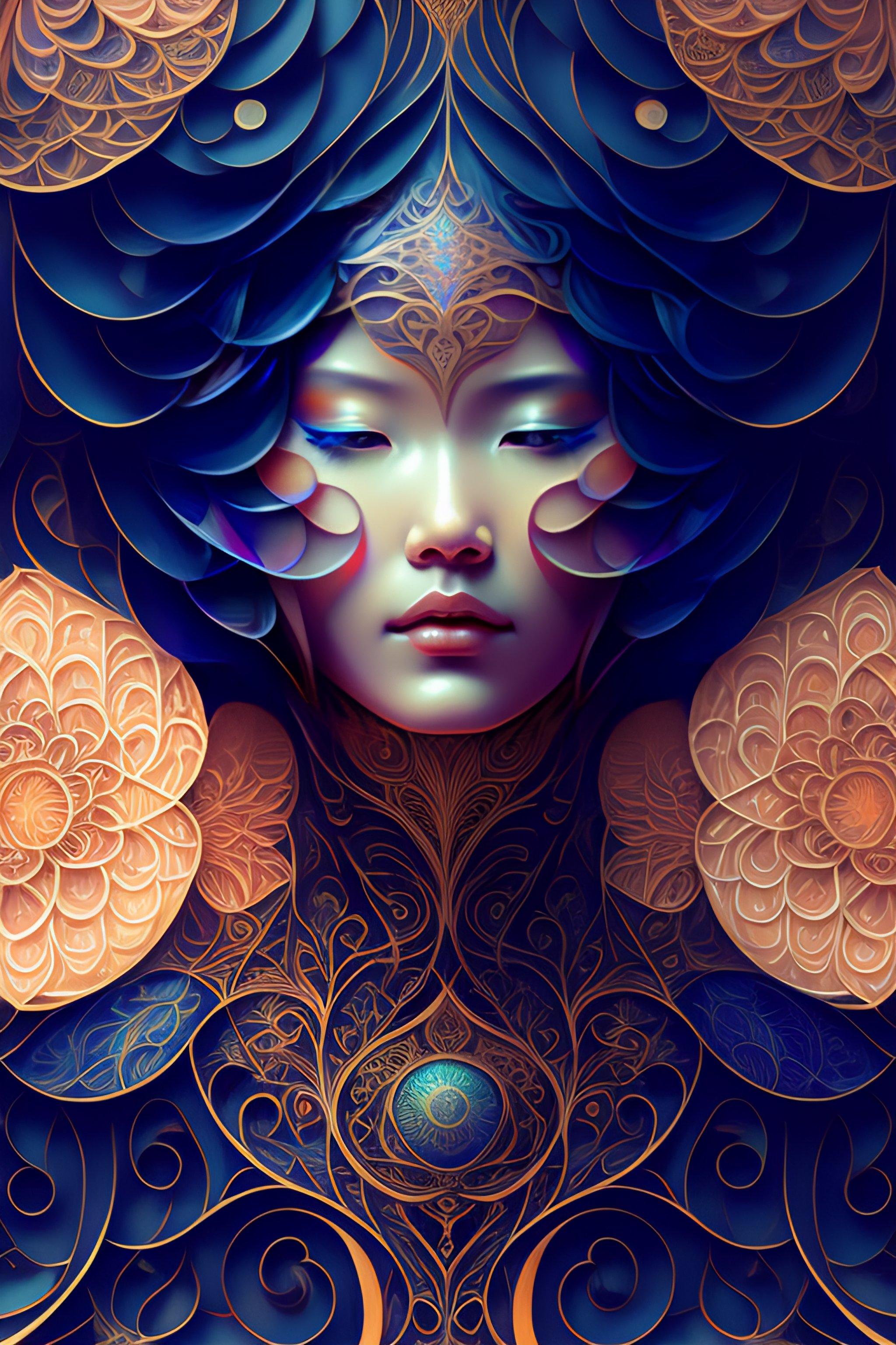 Lexica - Human flower by Android Jones, Earnst Haeckel, James Jean ...
