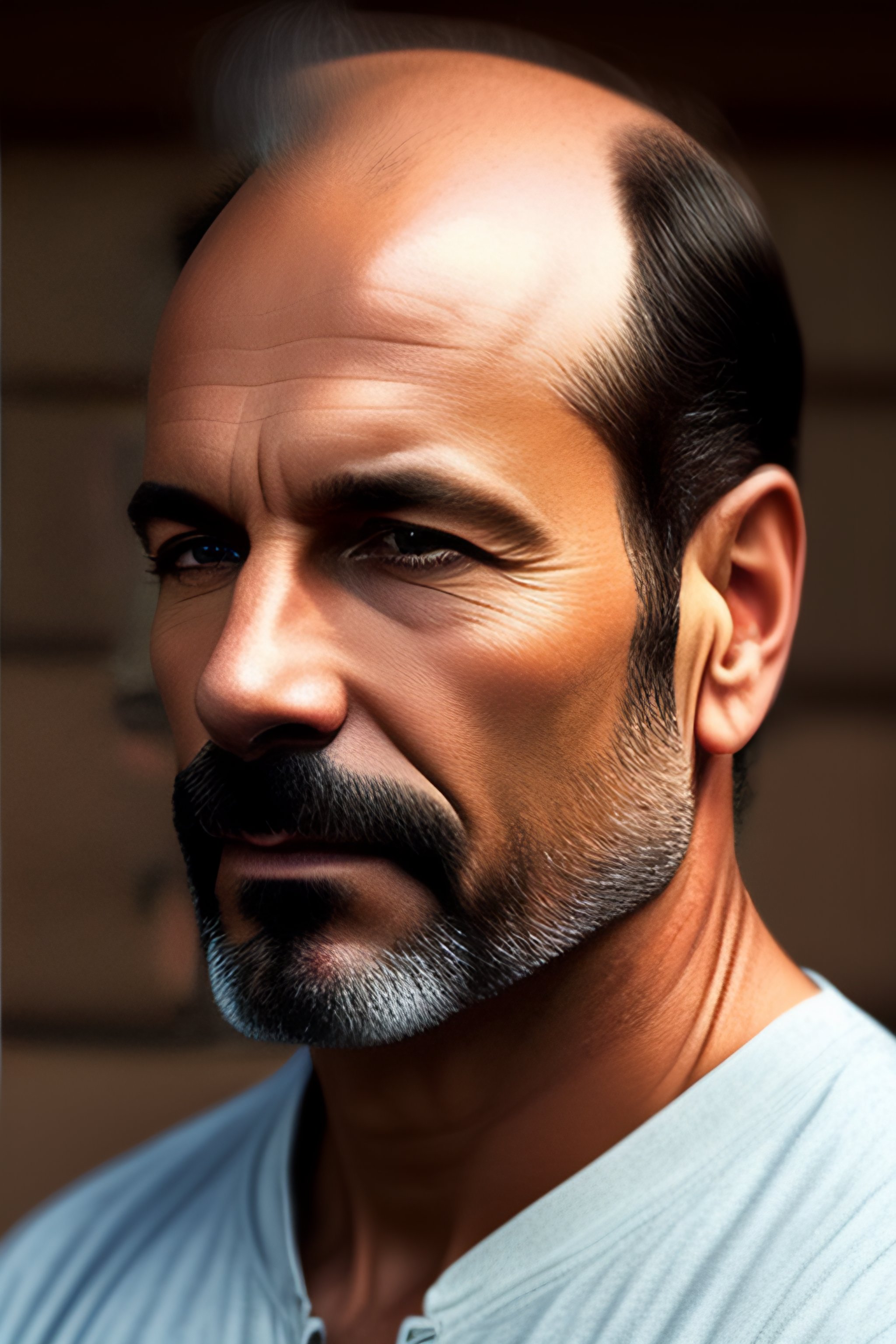 Lexica - Male, 51 years old, Russian, balding, brown eyes, stubble