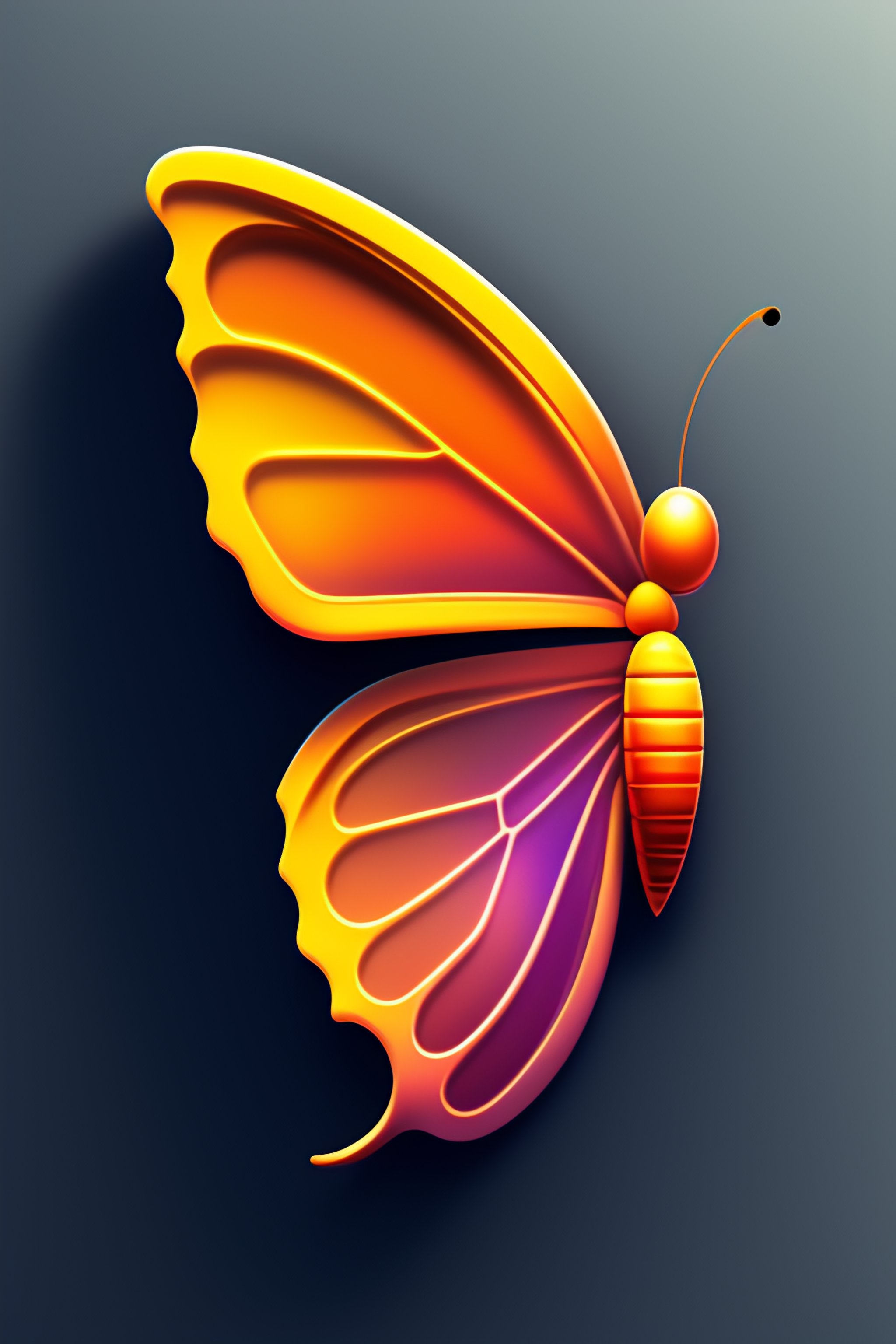Lexica - IOS app icon design of a skeuomorphic butterfly. Dribbble. Behance