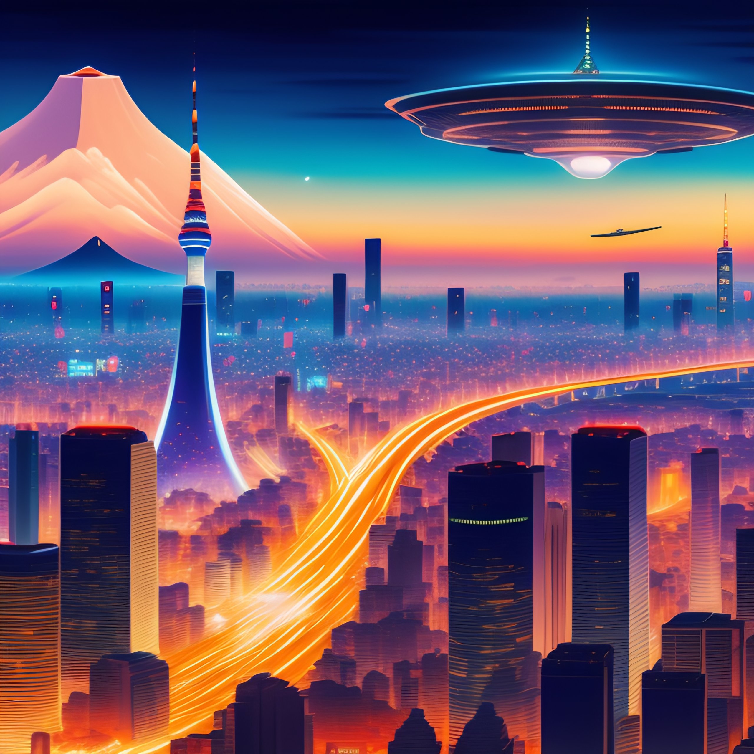 Lexica - Illustration of Tokyo by Tatsuki Fujimoto, city landscape with ...