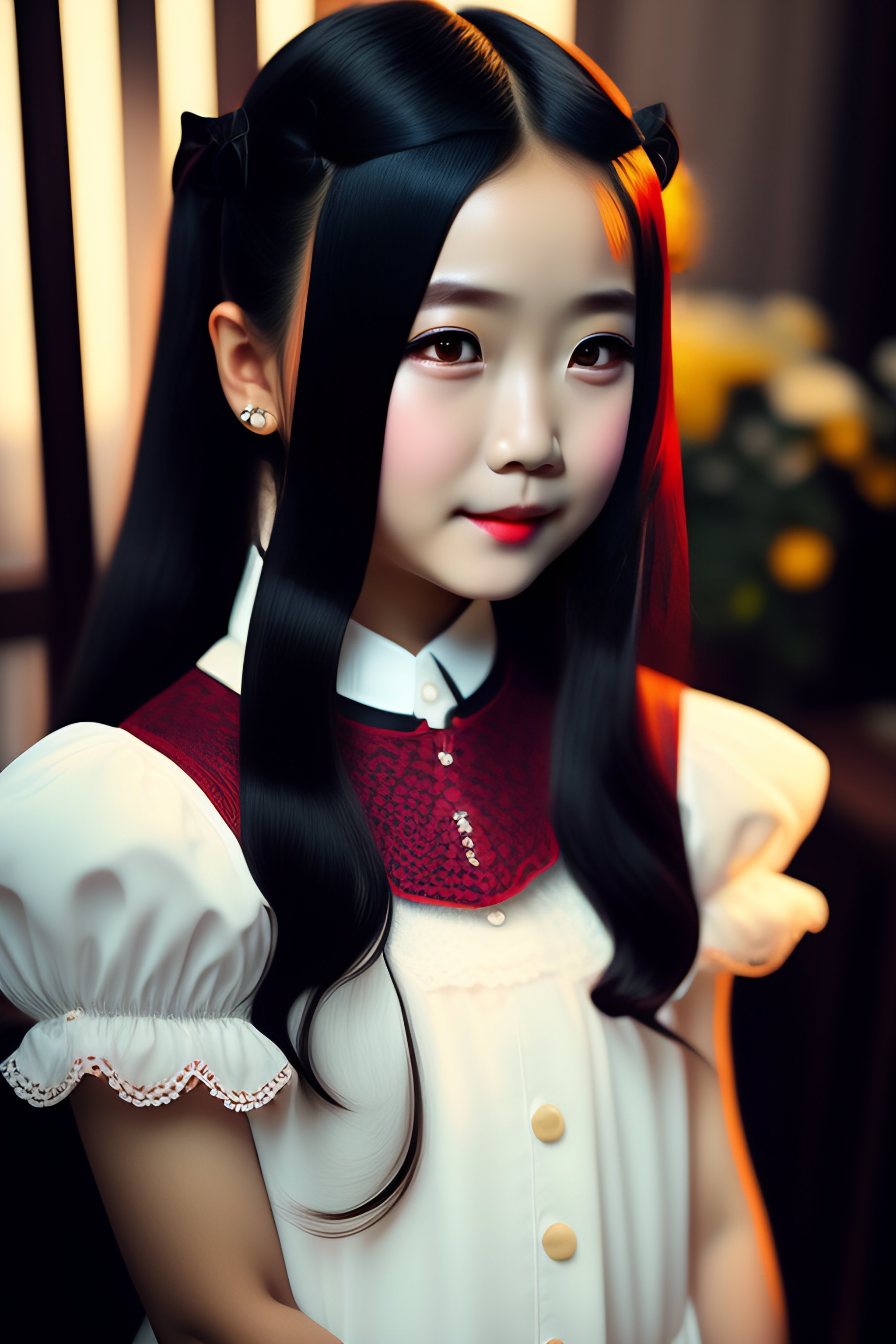 Lexica - Young wednesday addams twin pigtails character anime demon ...