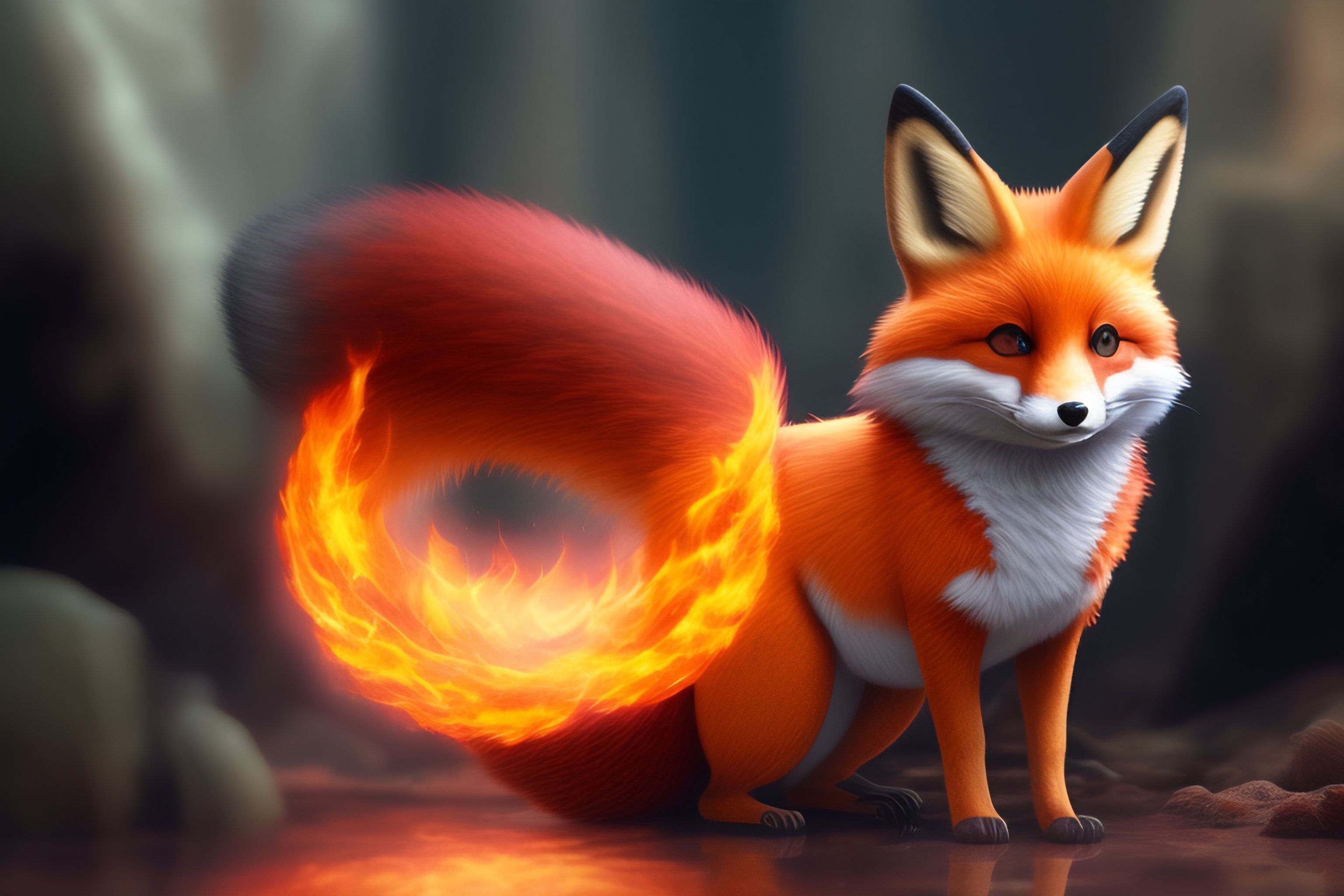 Lexica - Feunnec pokemon fox of fire walk like a human dress like a mage