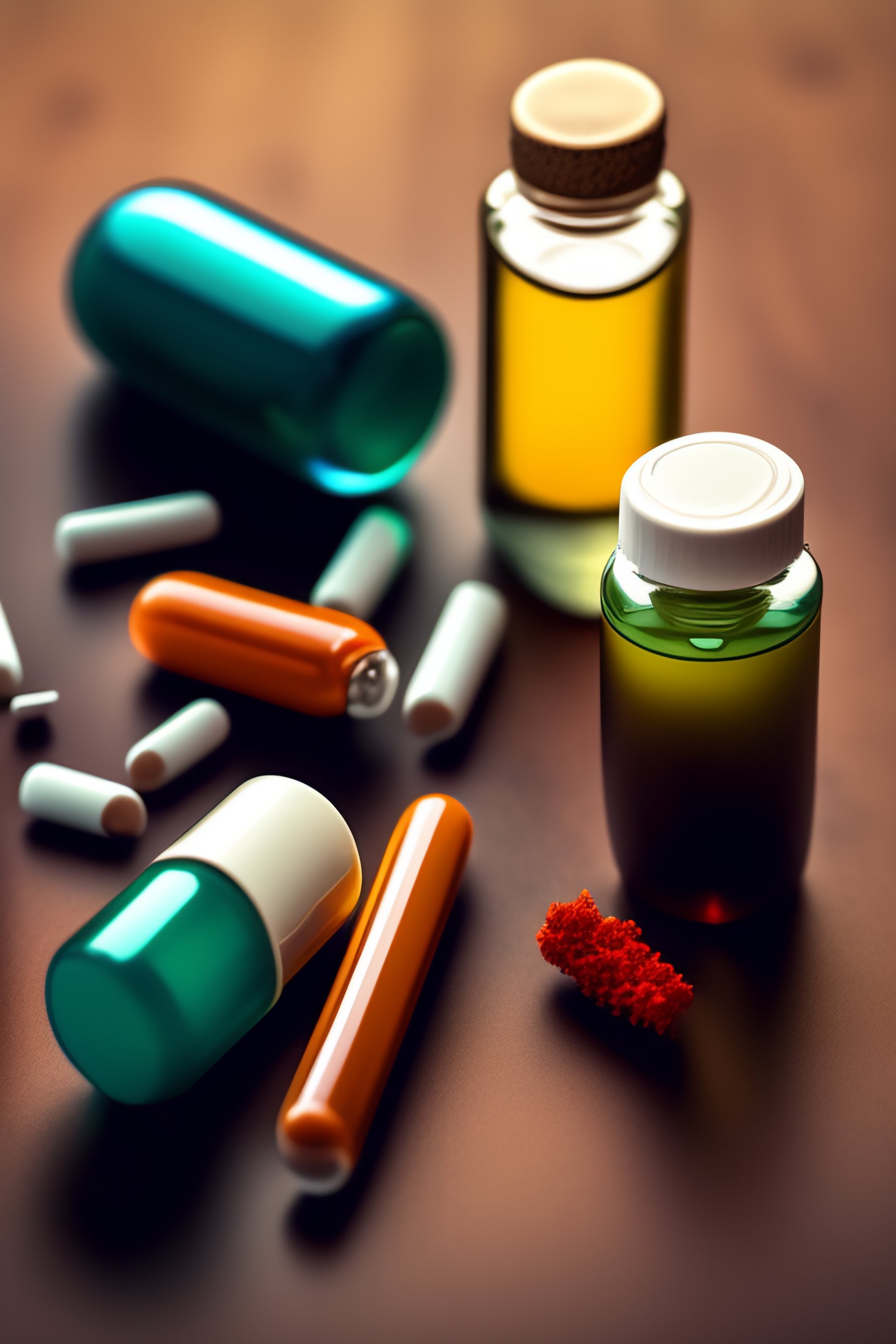 Lexica - Pills, vial on the table, pharmacy