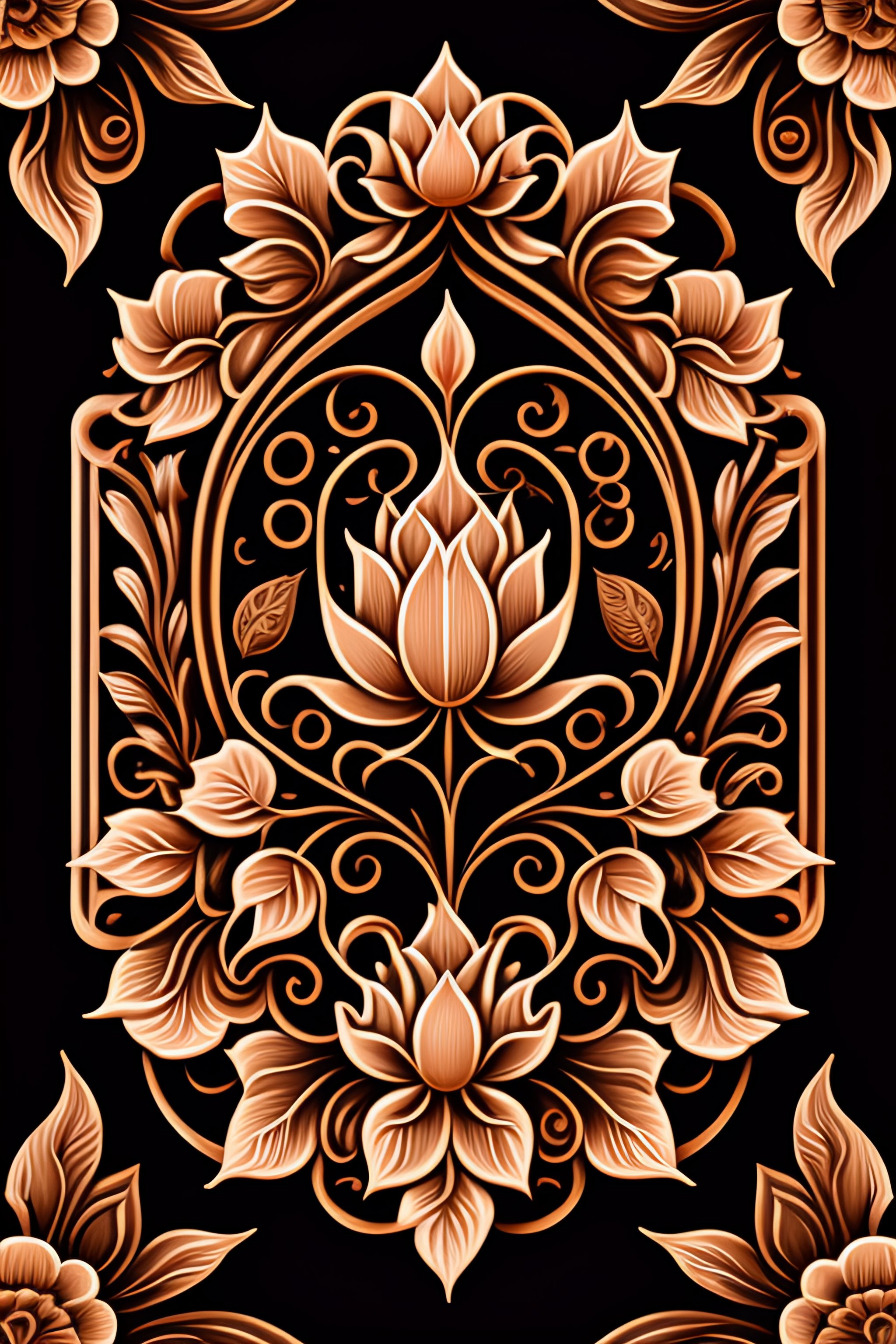 Lexica - Beautiful symmetrical decorative ornament with classical ...