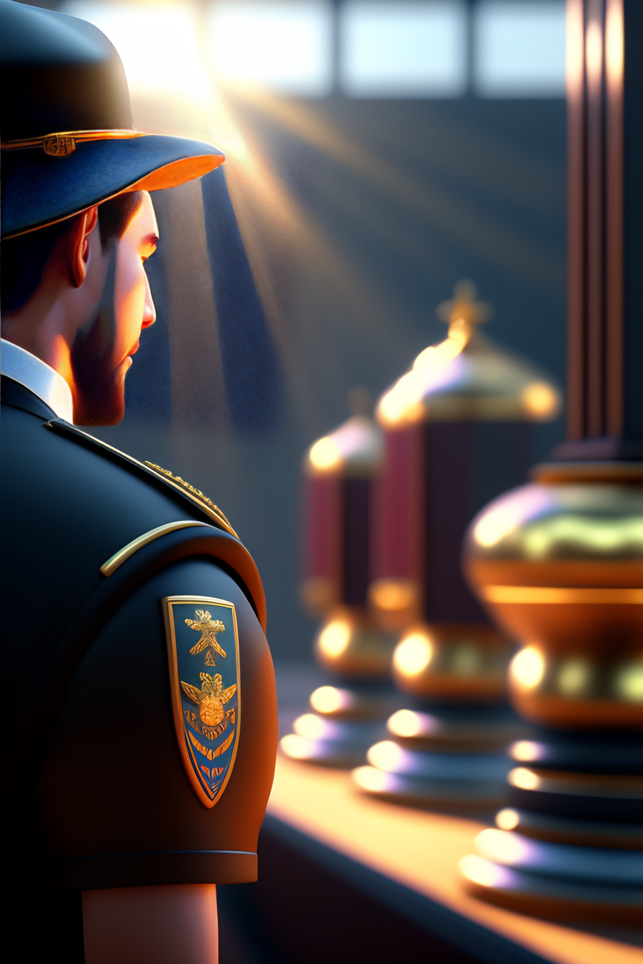 Lexica - Highly detailed closeup of Museum security guards in an art ...