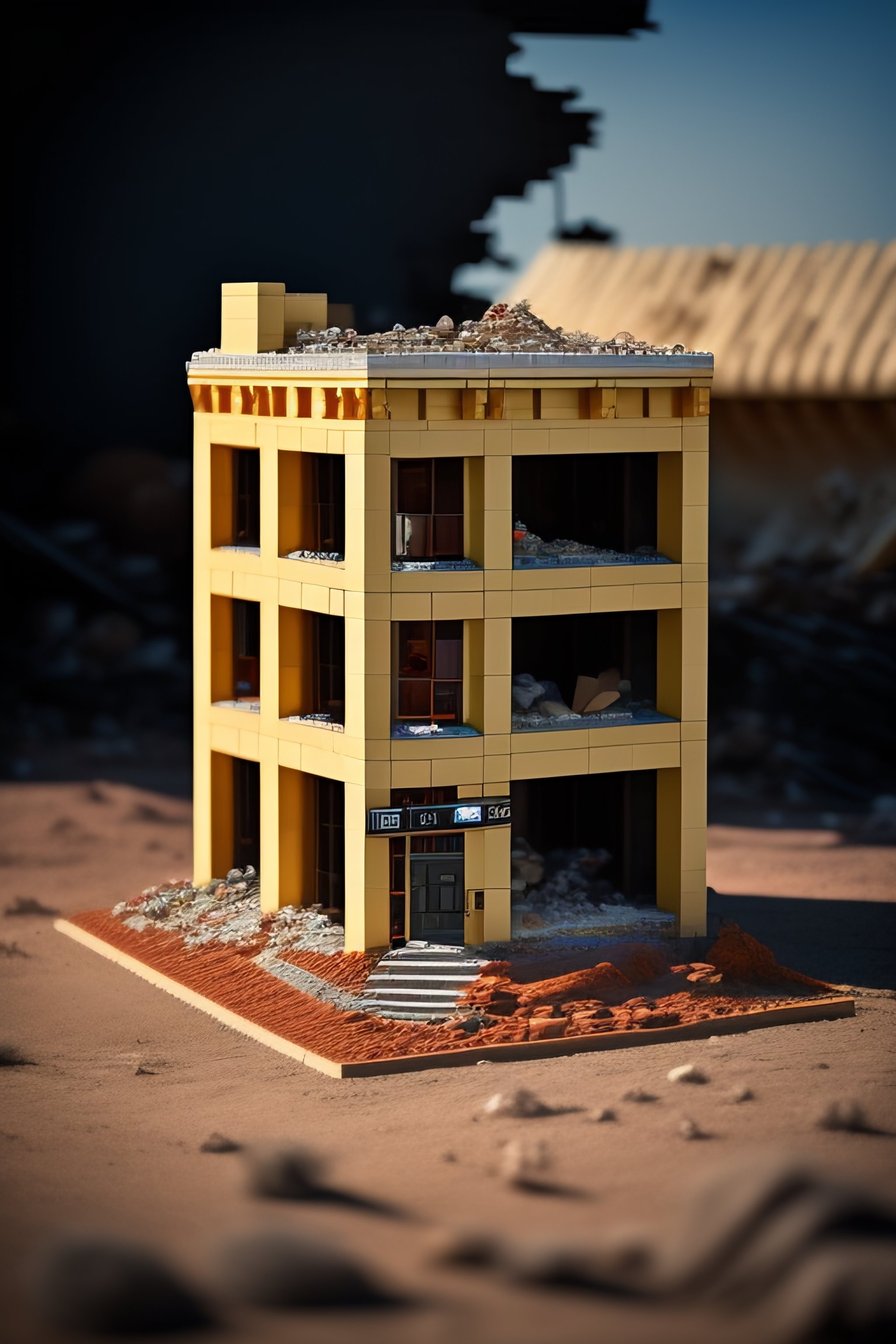 Lexica - Lego set of destroyed building