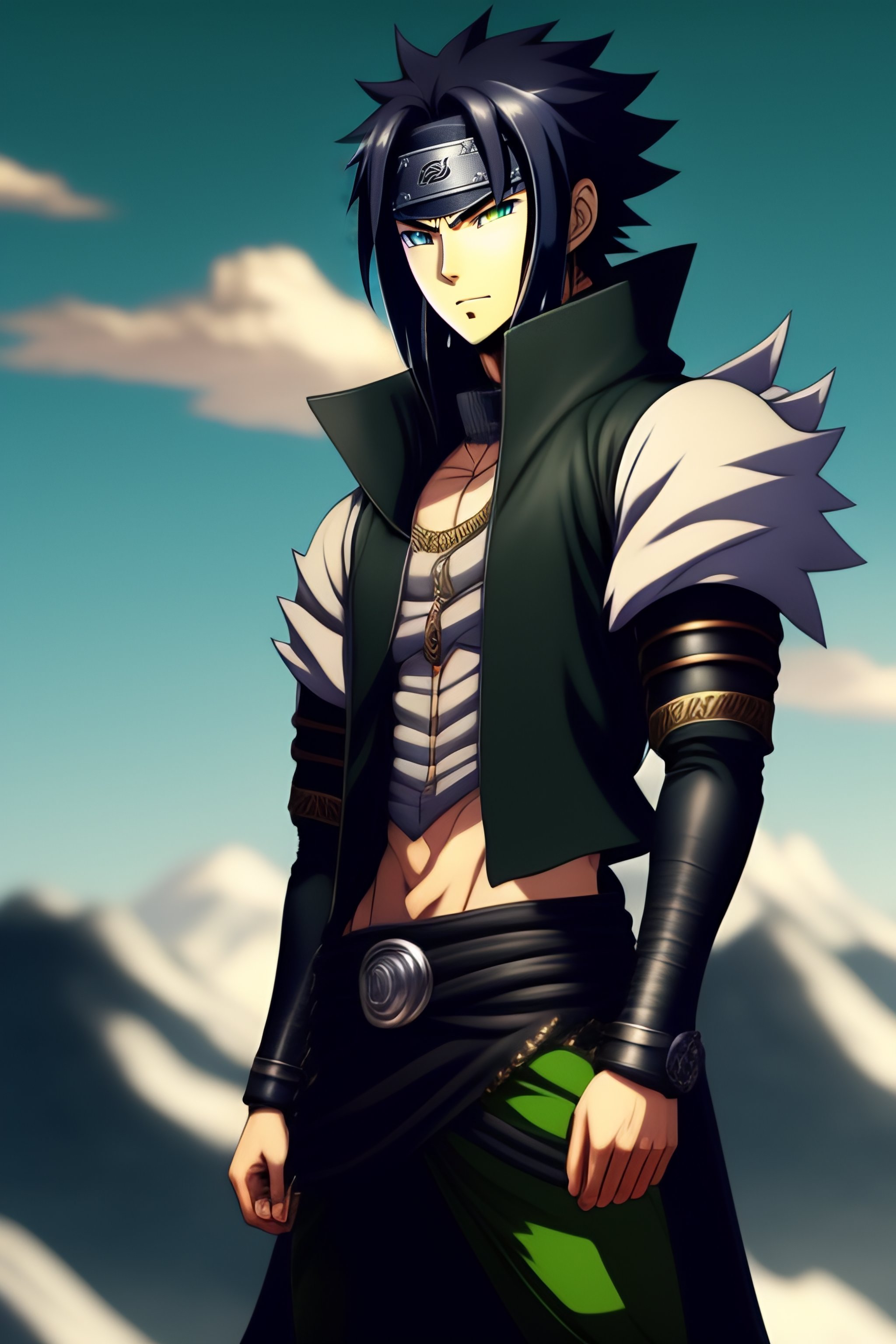 Lexica - Naruto anime character, muscular build, chiseled features ...