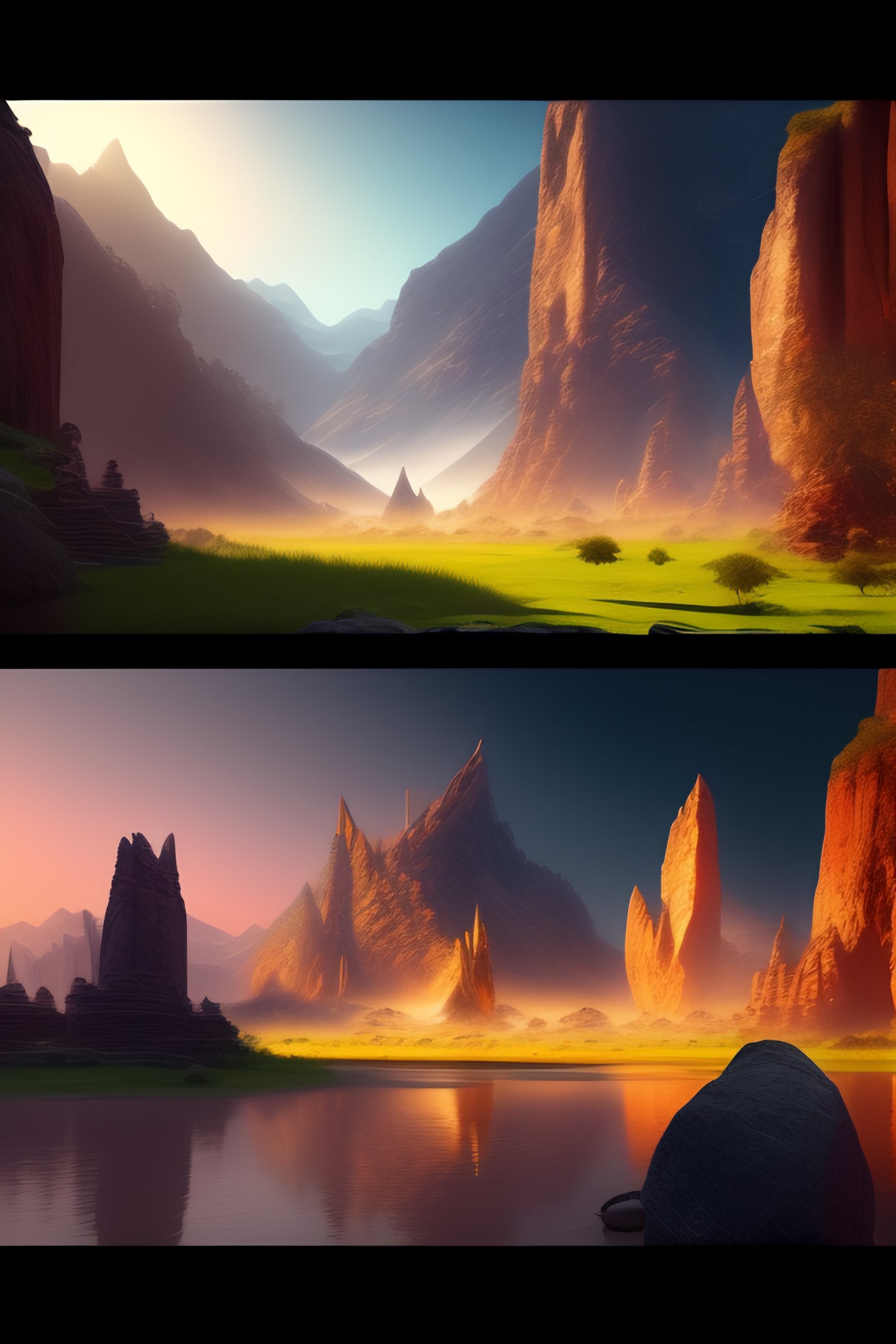 Lexica - Hyperrealistic mystic scene including characters from lord of ...