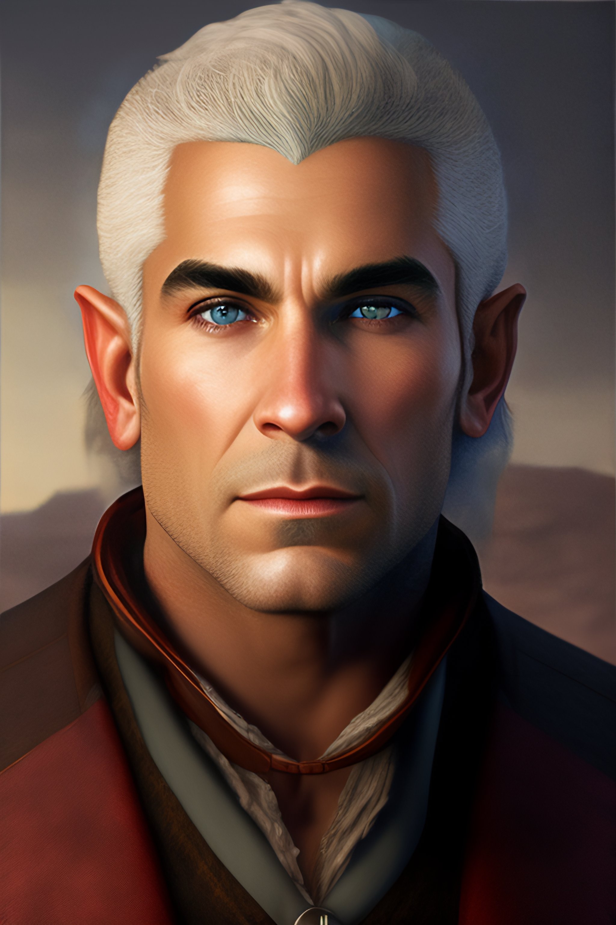 Lexica - Male Hobbit Rouge with grey hair and a scar in the face ...