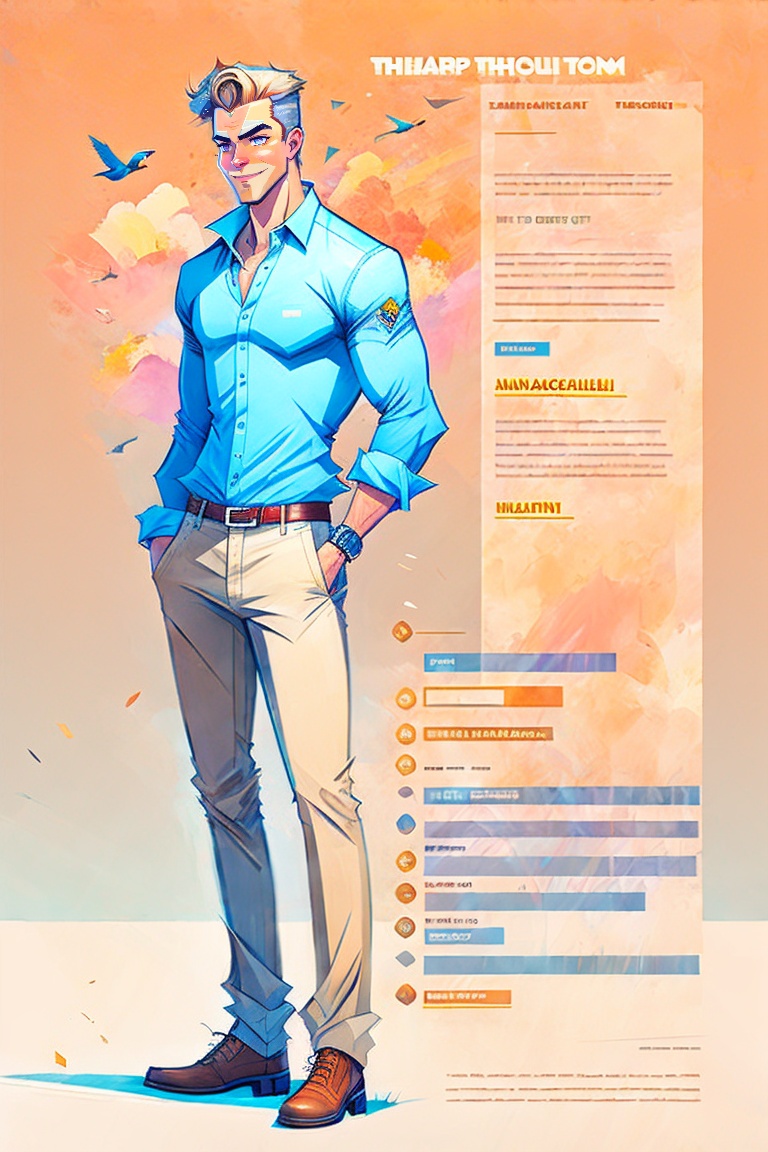 Lexica - Traditional painting, man, blue eyes, blonde, full body, slim ...
