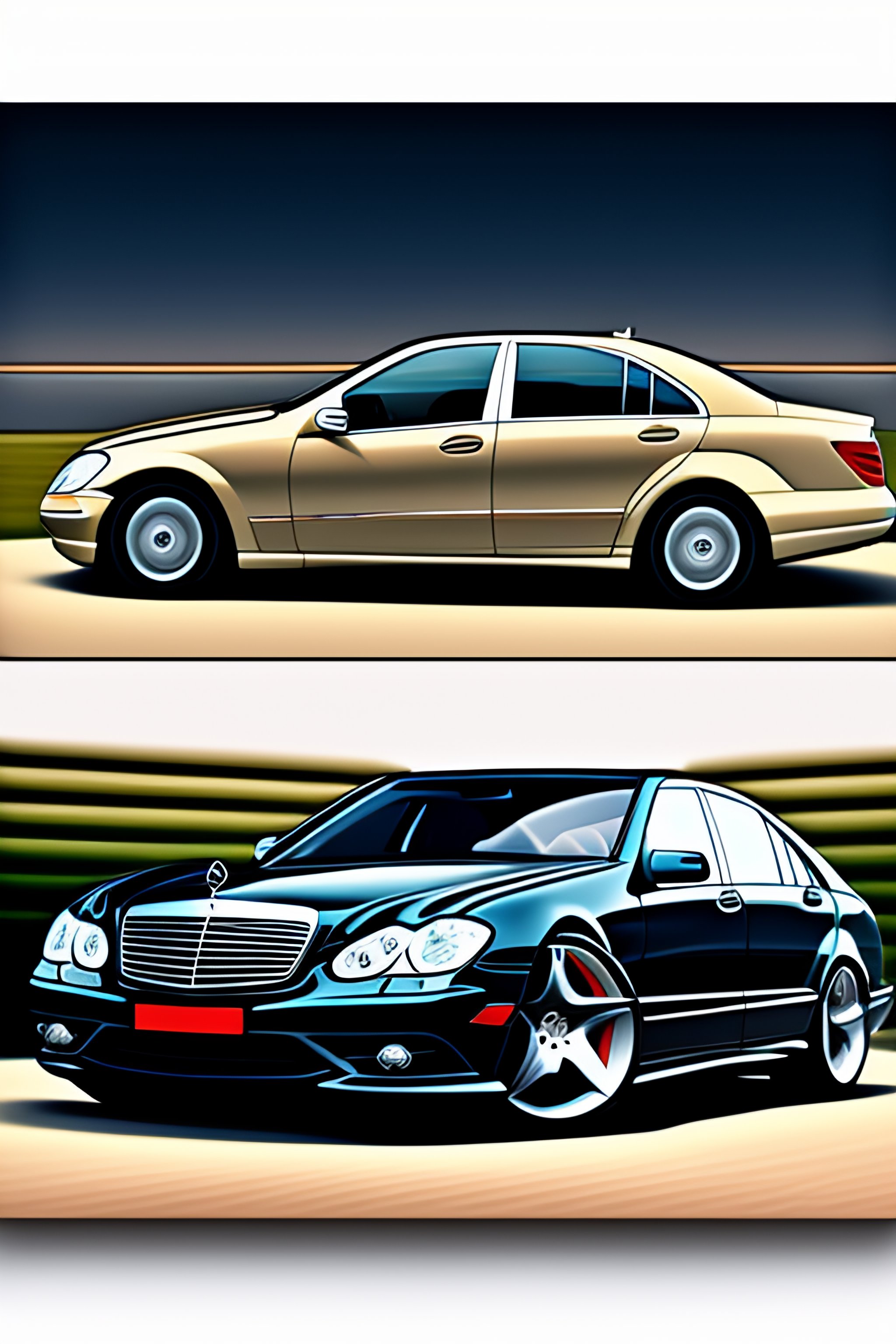 Lexica - 2005 mercedes benz s class comic book style