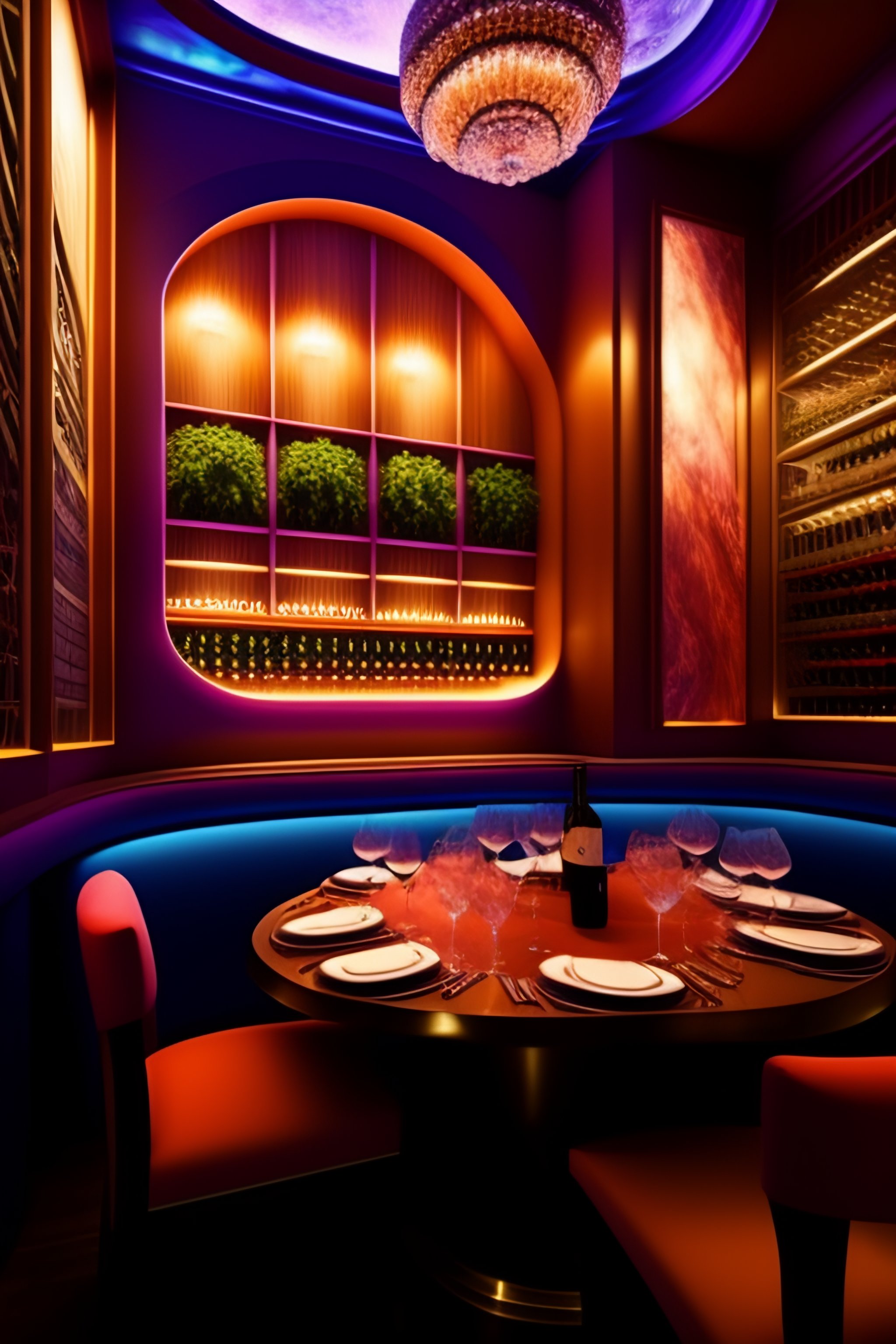 Lexica - Restaurant design::5, wine room, Interior Design in the style ...