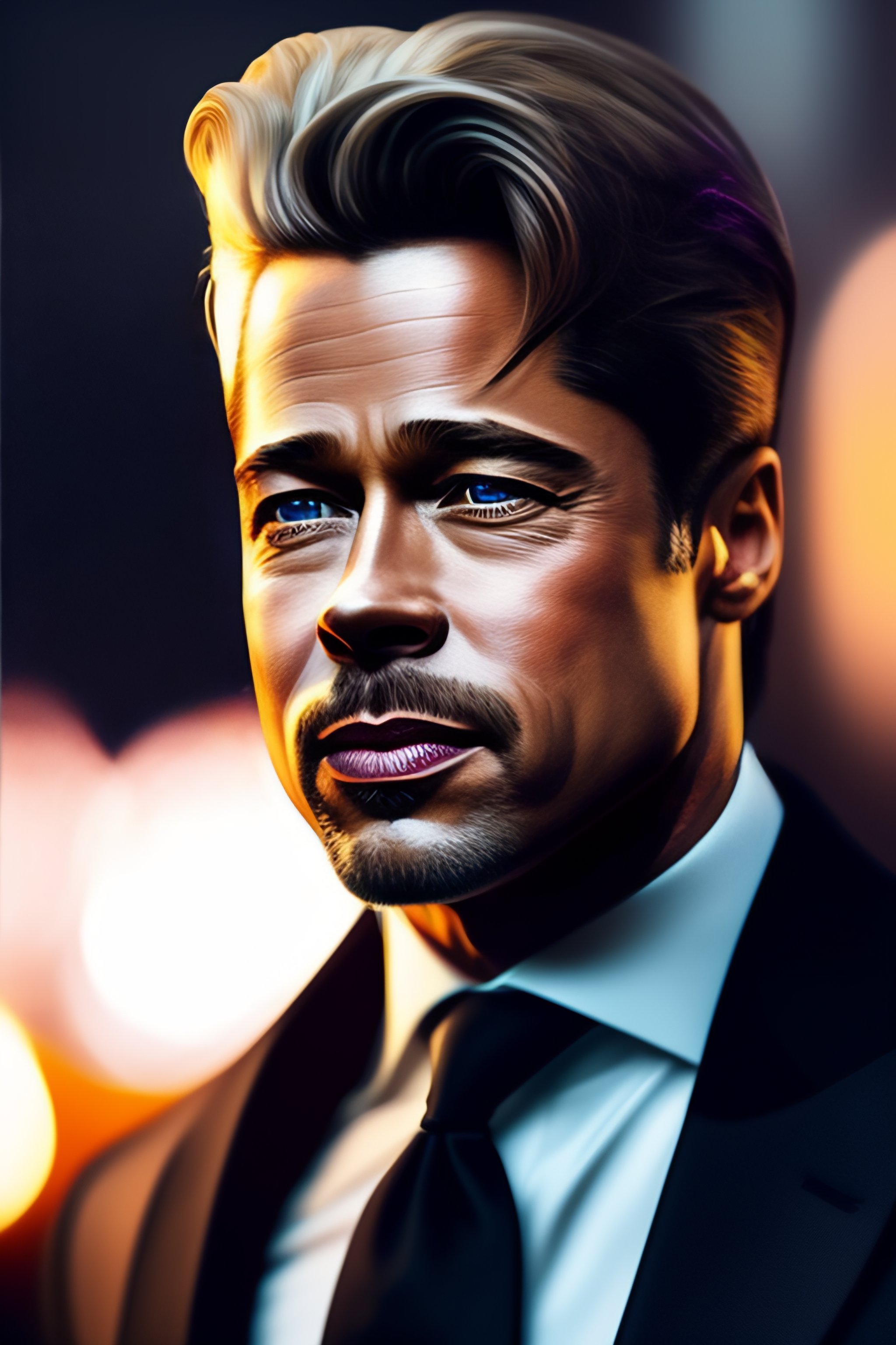 Lexica - Portrait of Brad Pitt as a joe biden. intricate artwork. by ...