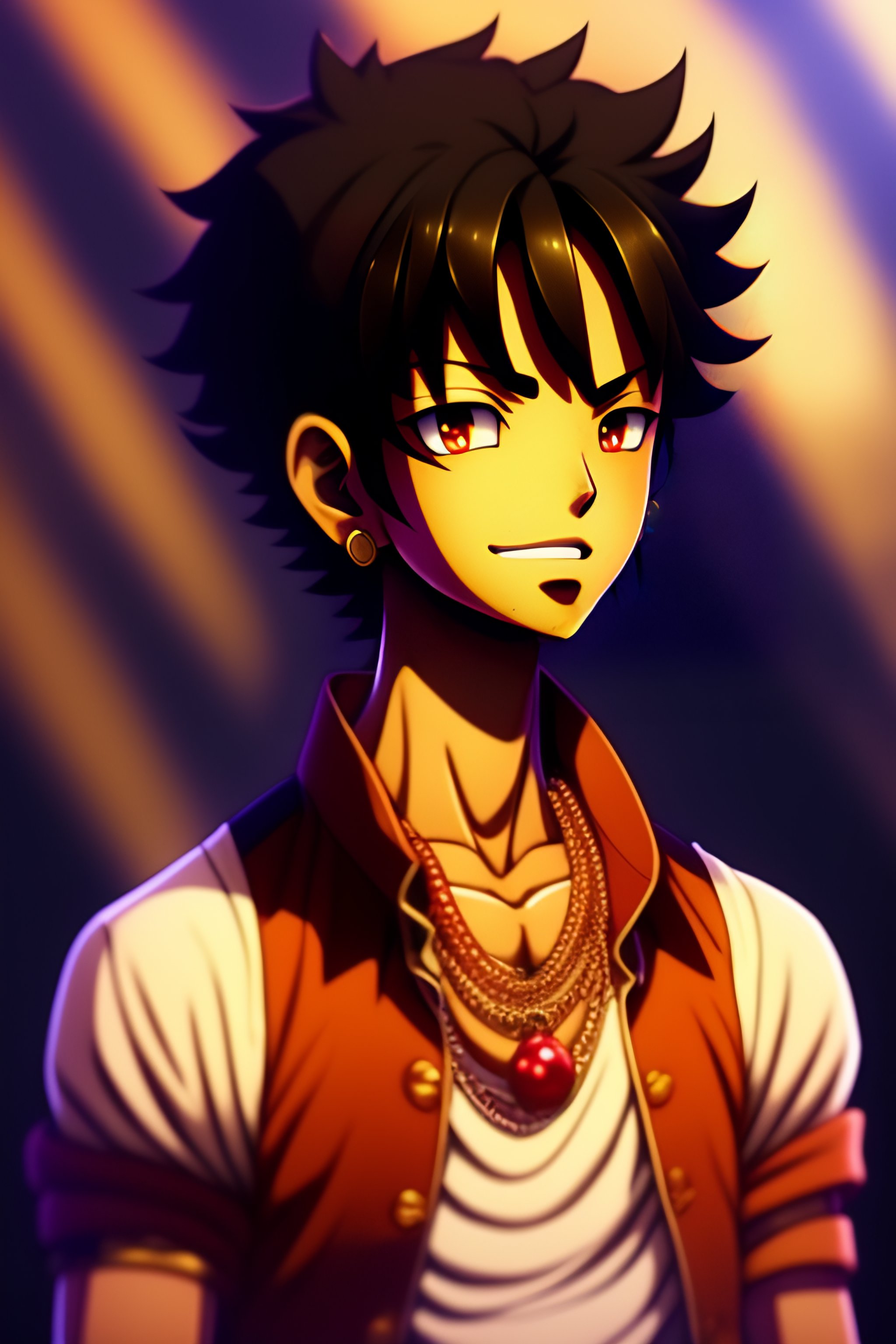 Lexica - Indian luffy, anime, simple, brown skin