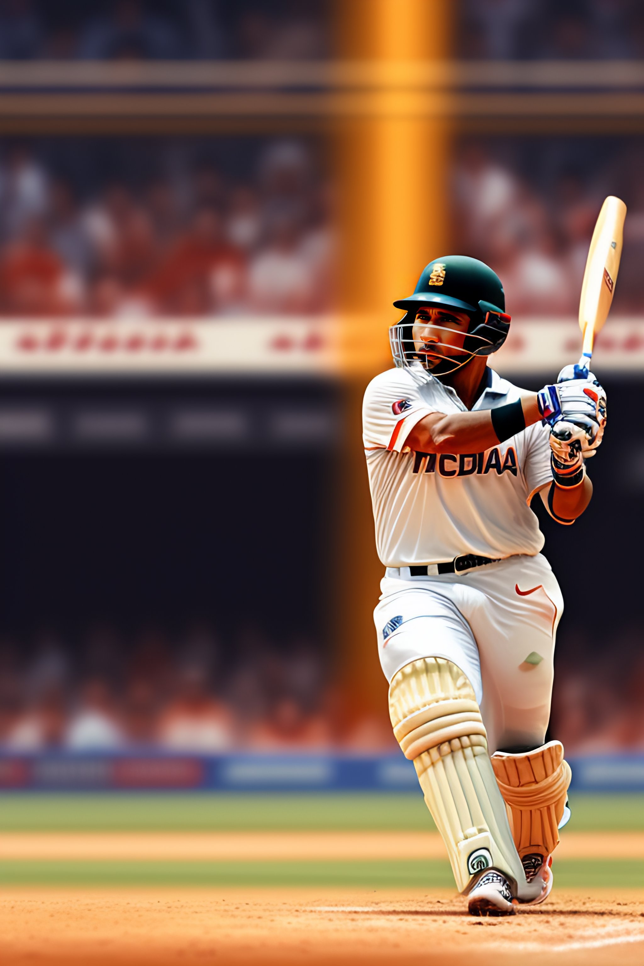 Lexica - Portrait of Sachin Tendulkar batting in Mars, concept art ...