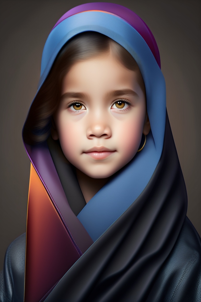 Lexica - Beautiful veiled, graceful, smart childish face