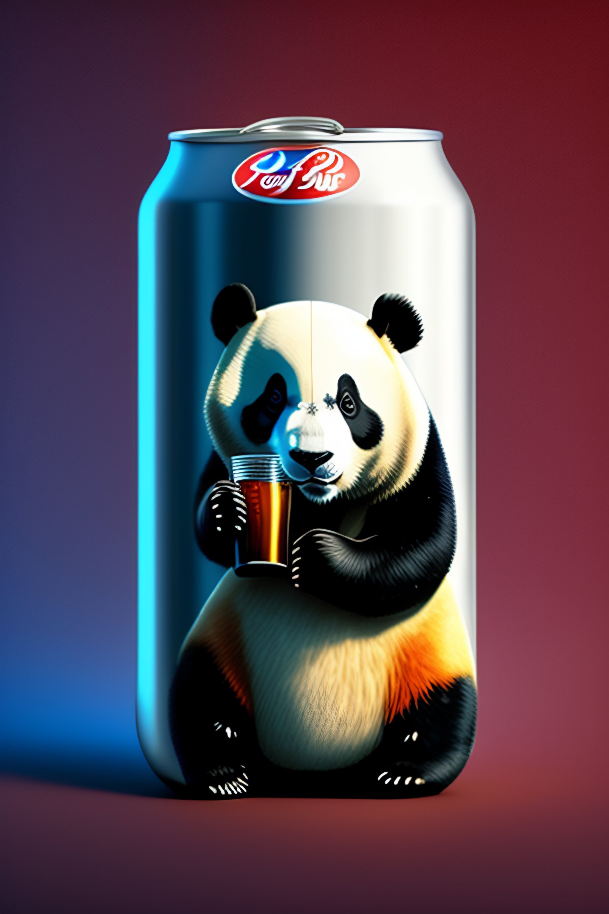 Lexica - Panda drinking pepsi