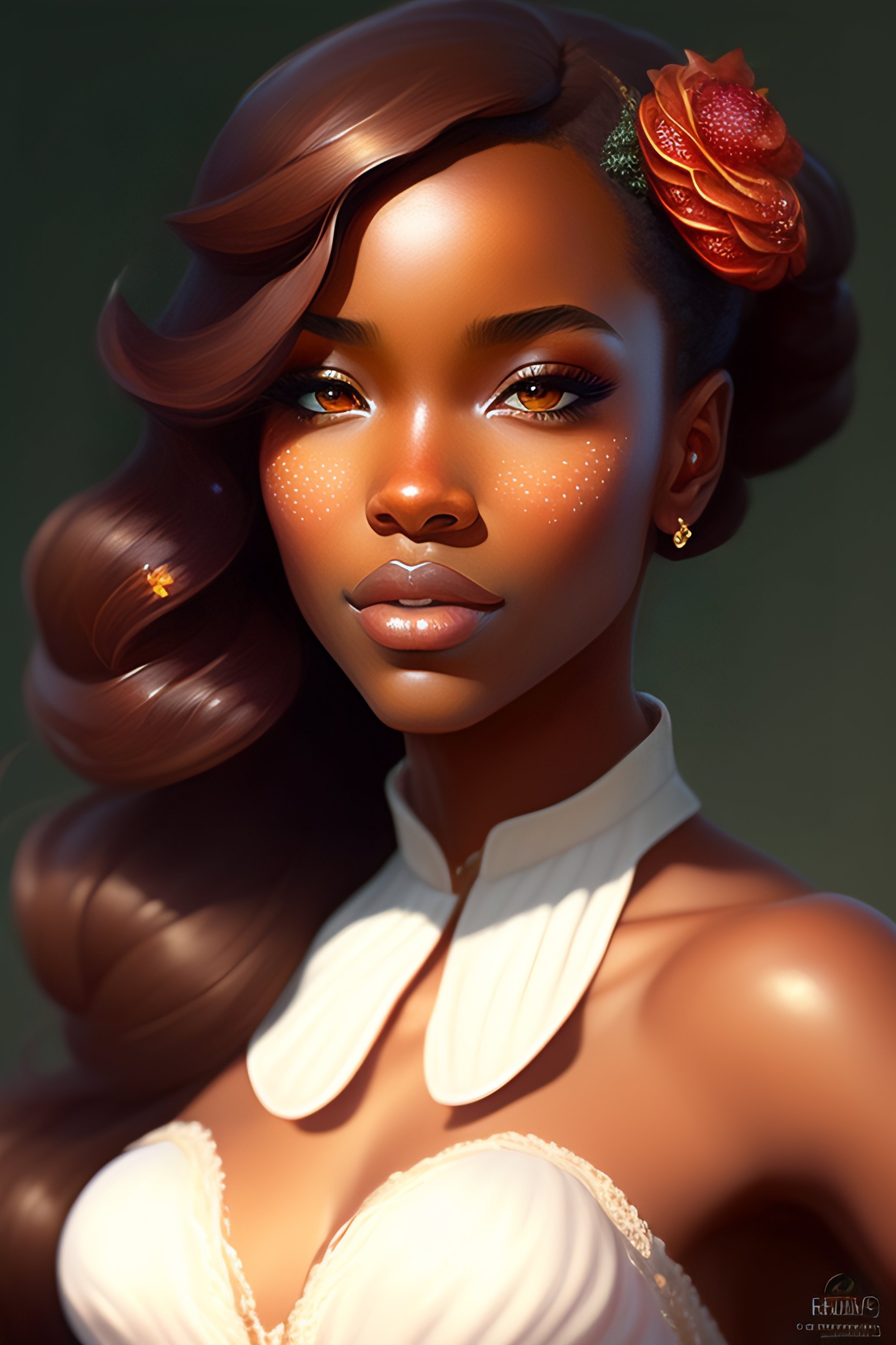 Lexica - A girl as personification of chocolate cupcake , beauty ...