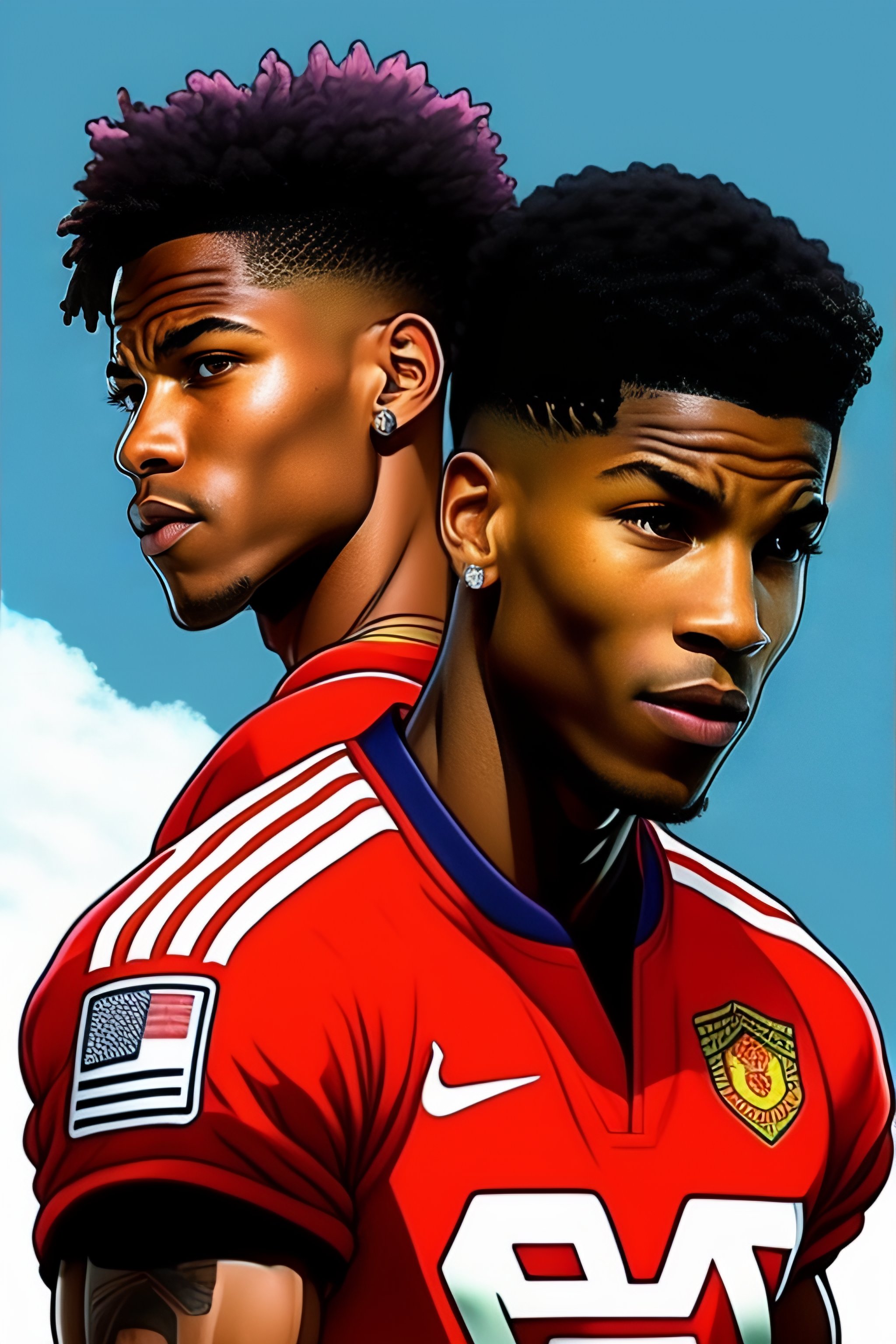 Lexica - Marcus Rashford from Seinfeld in the anime style of Akira ...