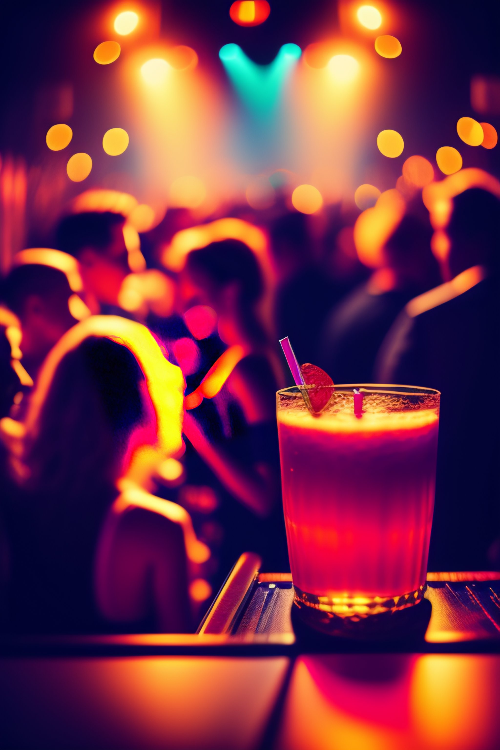 Lexica - Dancing people in a nightclub, music playing, party, everyone ...
