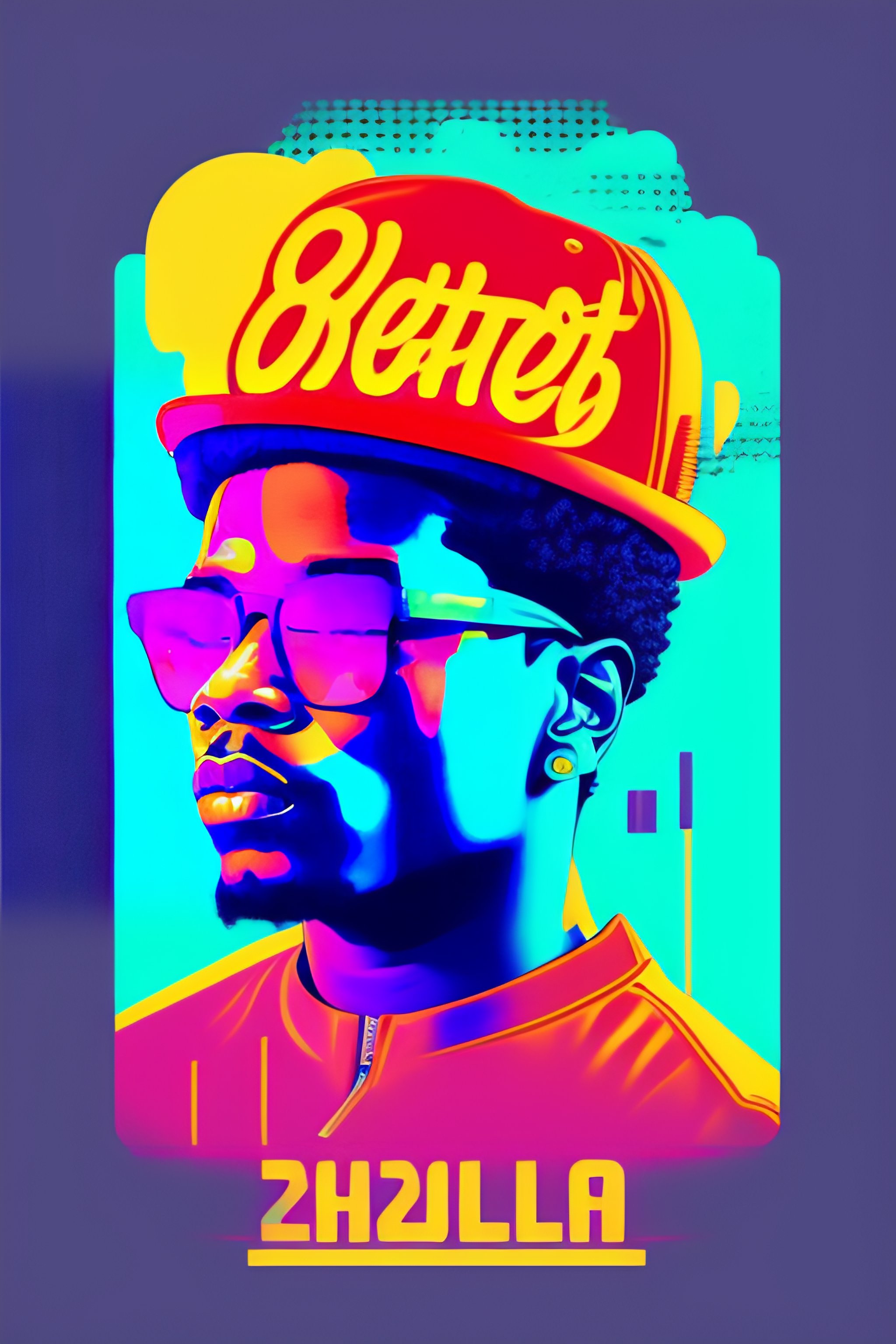 Lexica - Retro 90s vaporwave vintage rap music illustration art by ...