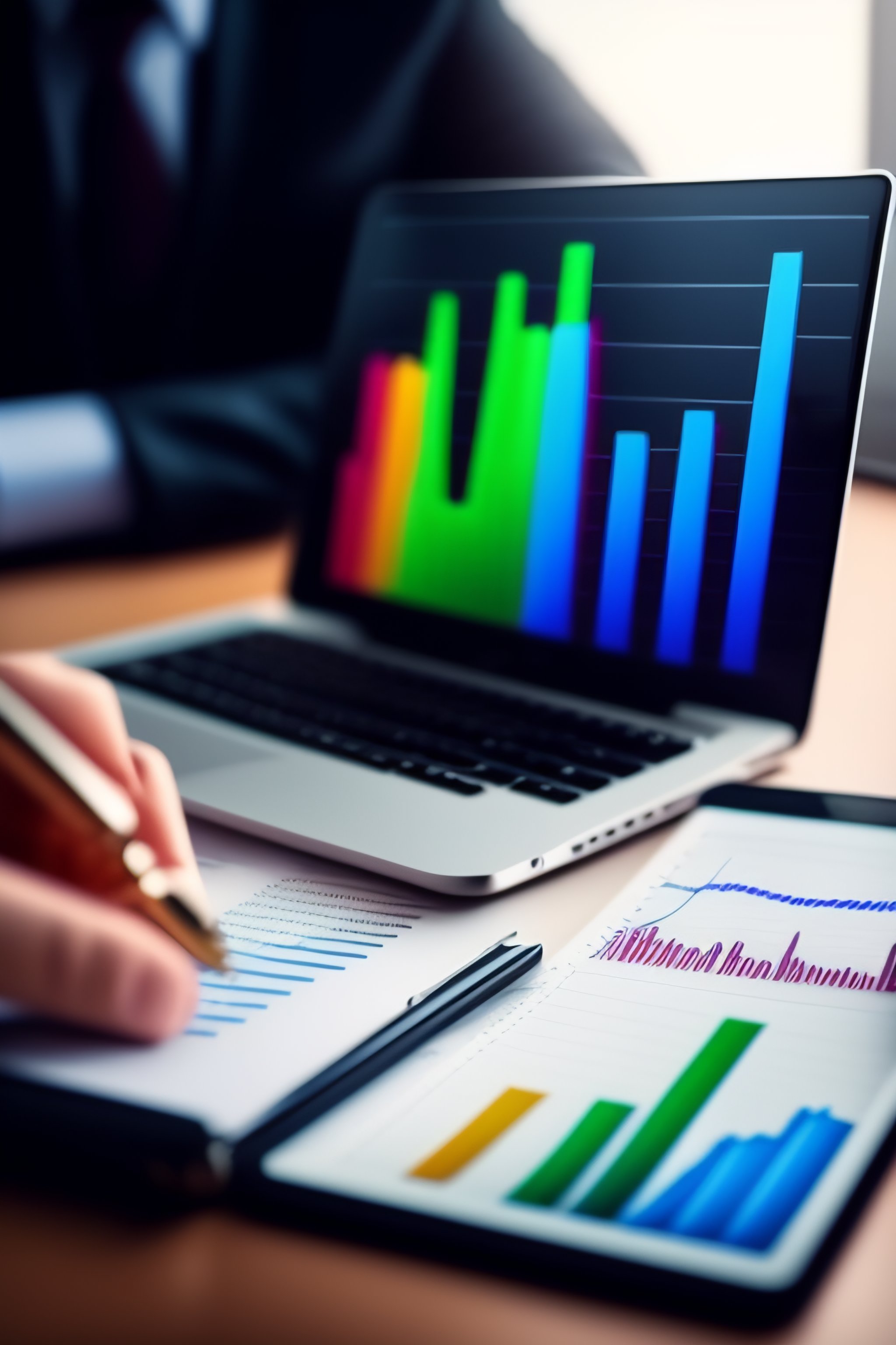 Lexica - Photo of a lot of numbers and stats, Finance, marketing, work ...