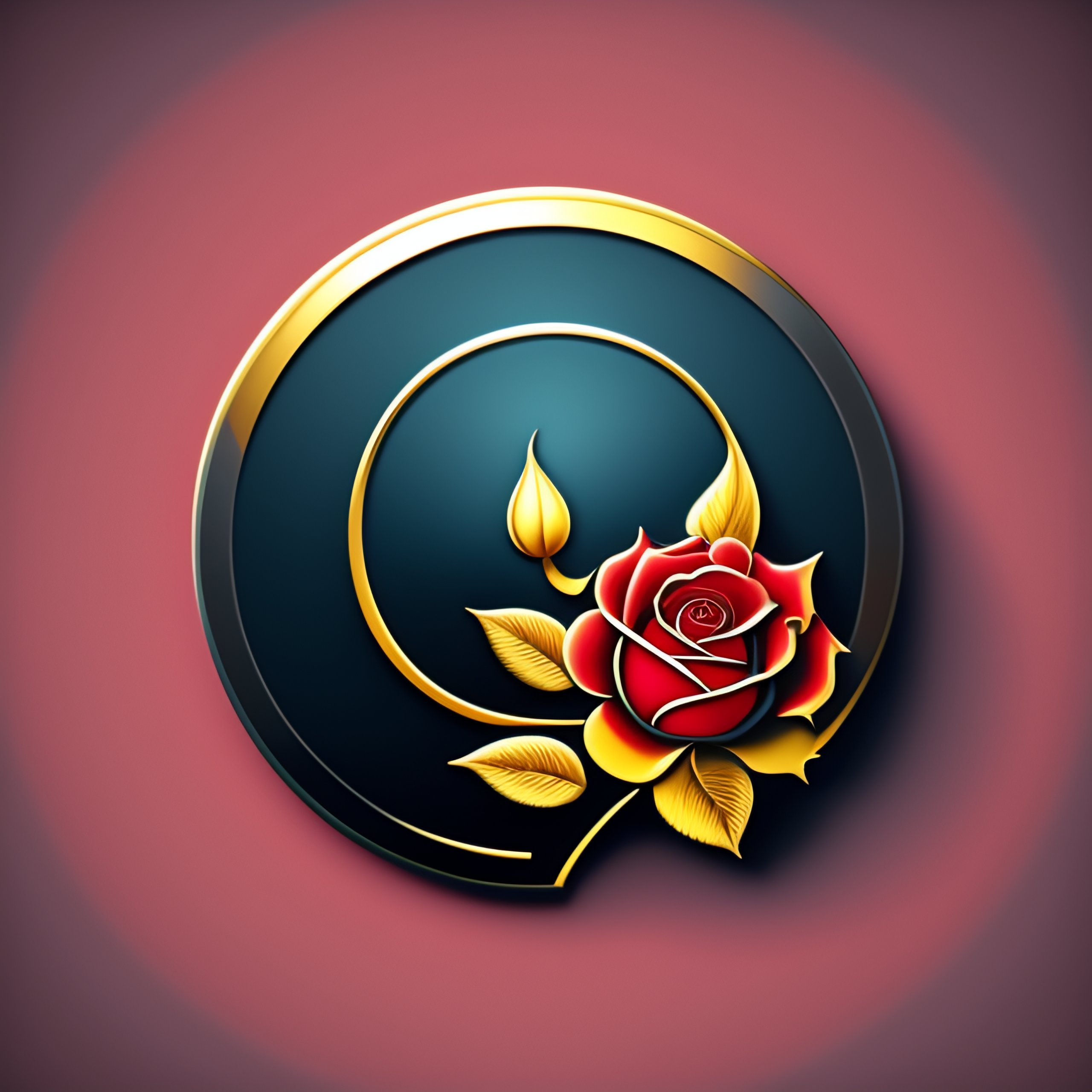 Lexica - Simple modern vector logo of an rose selling company, 2d, flat ...