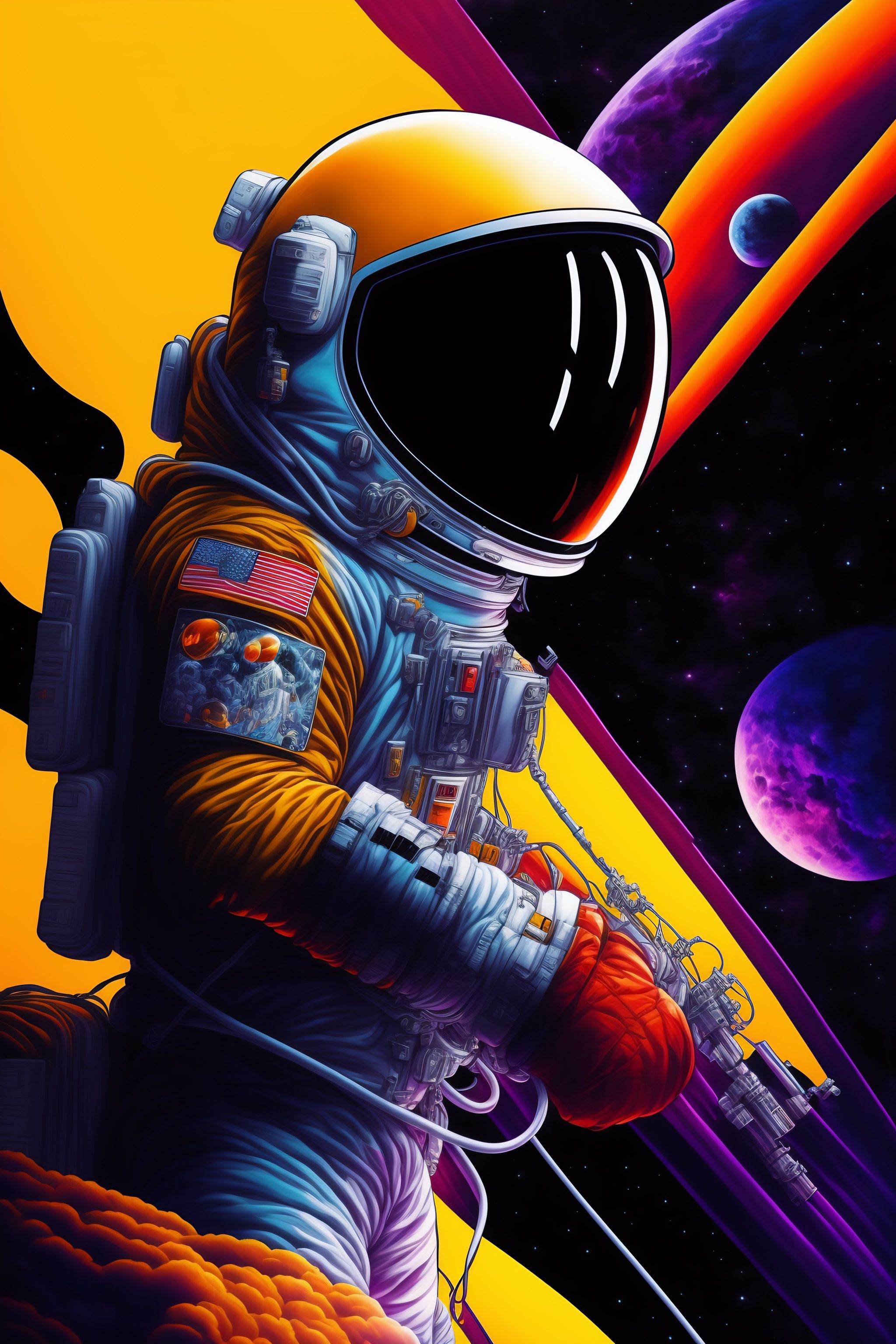 Lexica - Astronaut comic art. Comic book cover art. Photorealistic ink ...