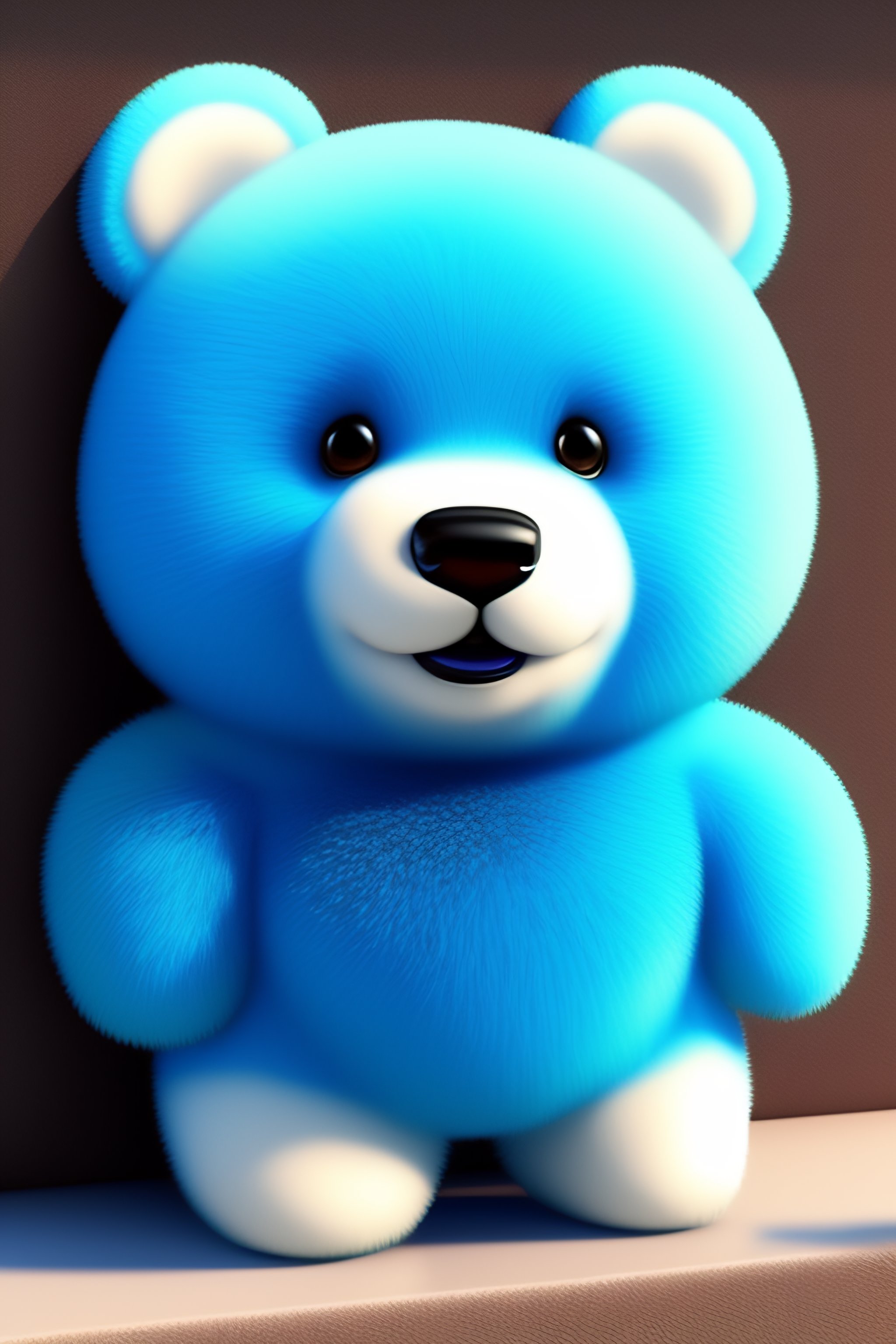 Lexica - Barnoo is a small, extremely cute, loveable, furry bright blue bear with a big oval ...