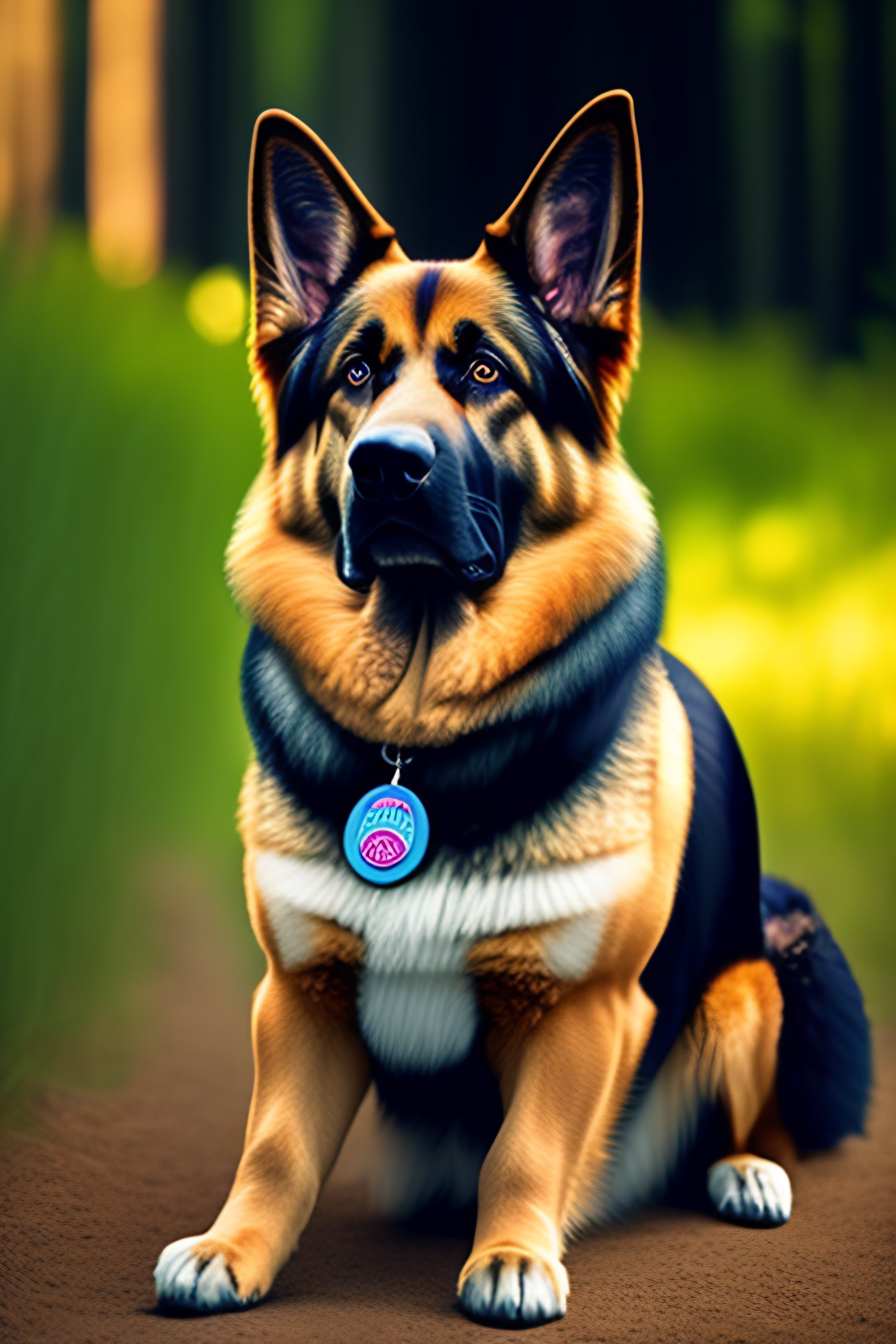 lexica-generate-german-shepard-dog-with-name-tag-dora-background