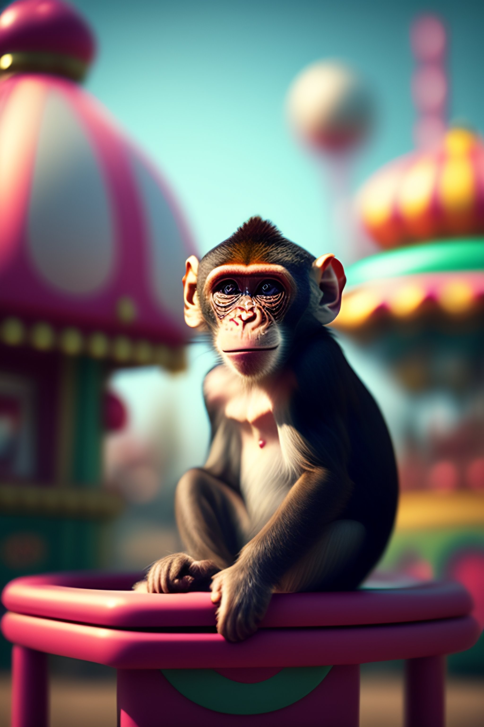 Lexica - Monkey in a fun fair