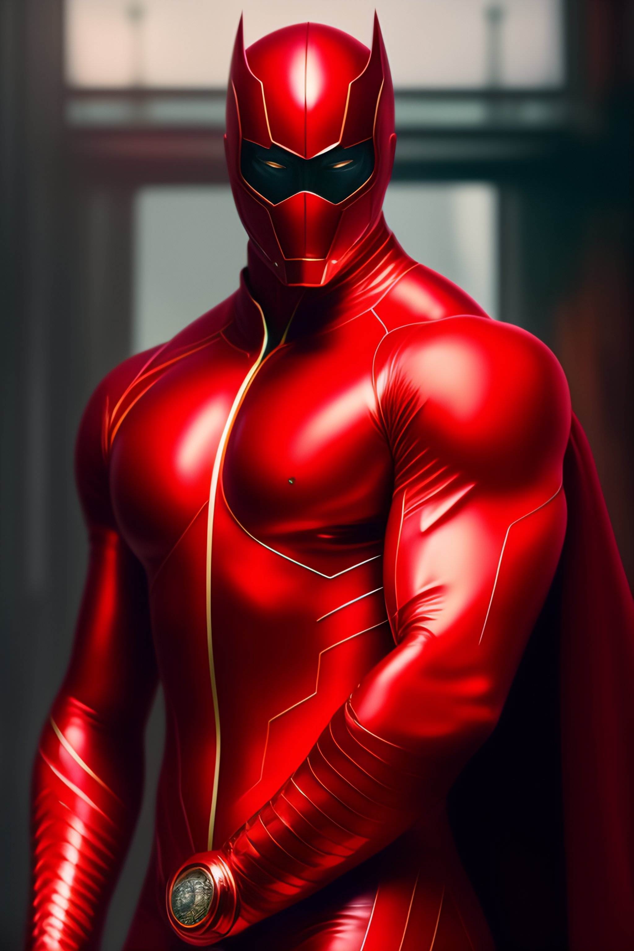 Lexica - A ultradetailed beautiful panting of a male superhero in a red ...