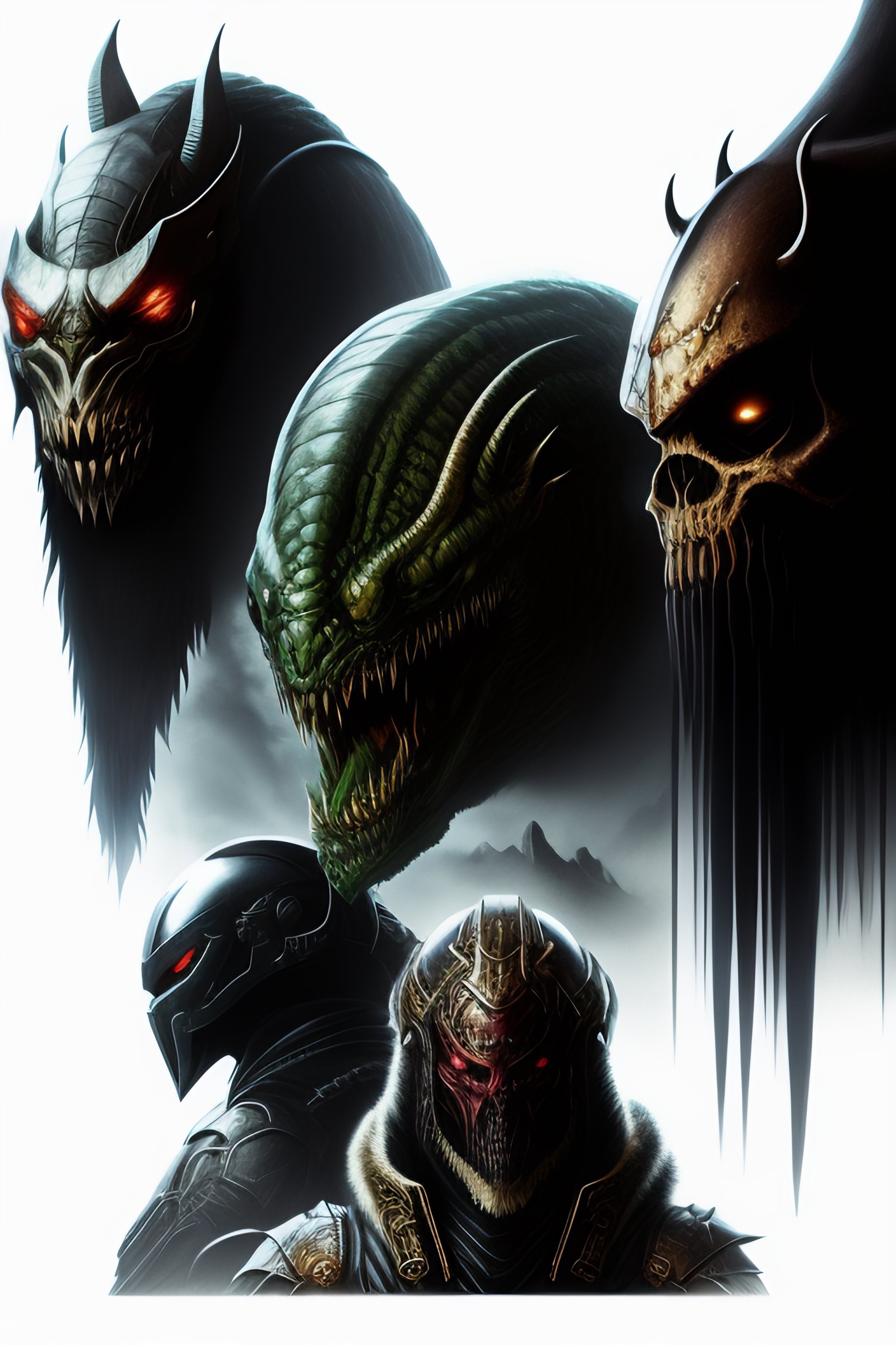 Lexica - A detailed realistic drawing of the monsters from the video ...