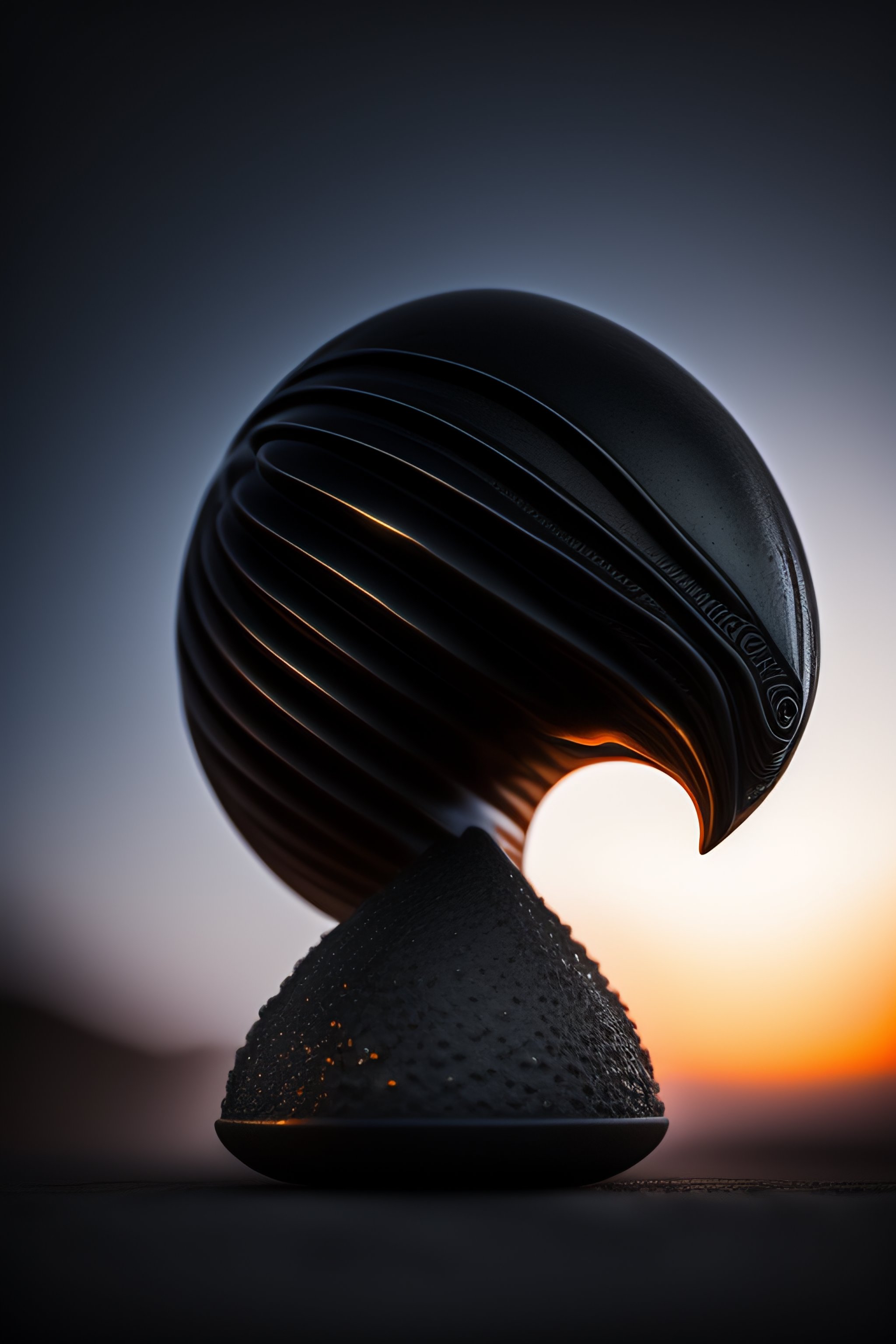 Lexica - Alien made with black stone, Giovanni Strazza sculpt style ...