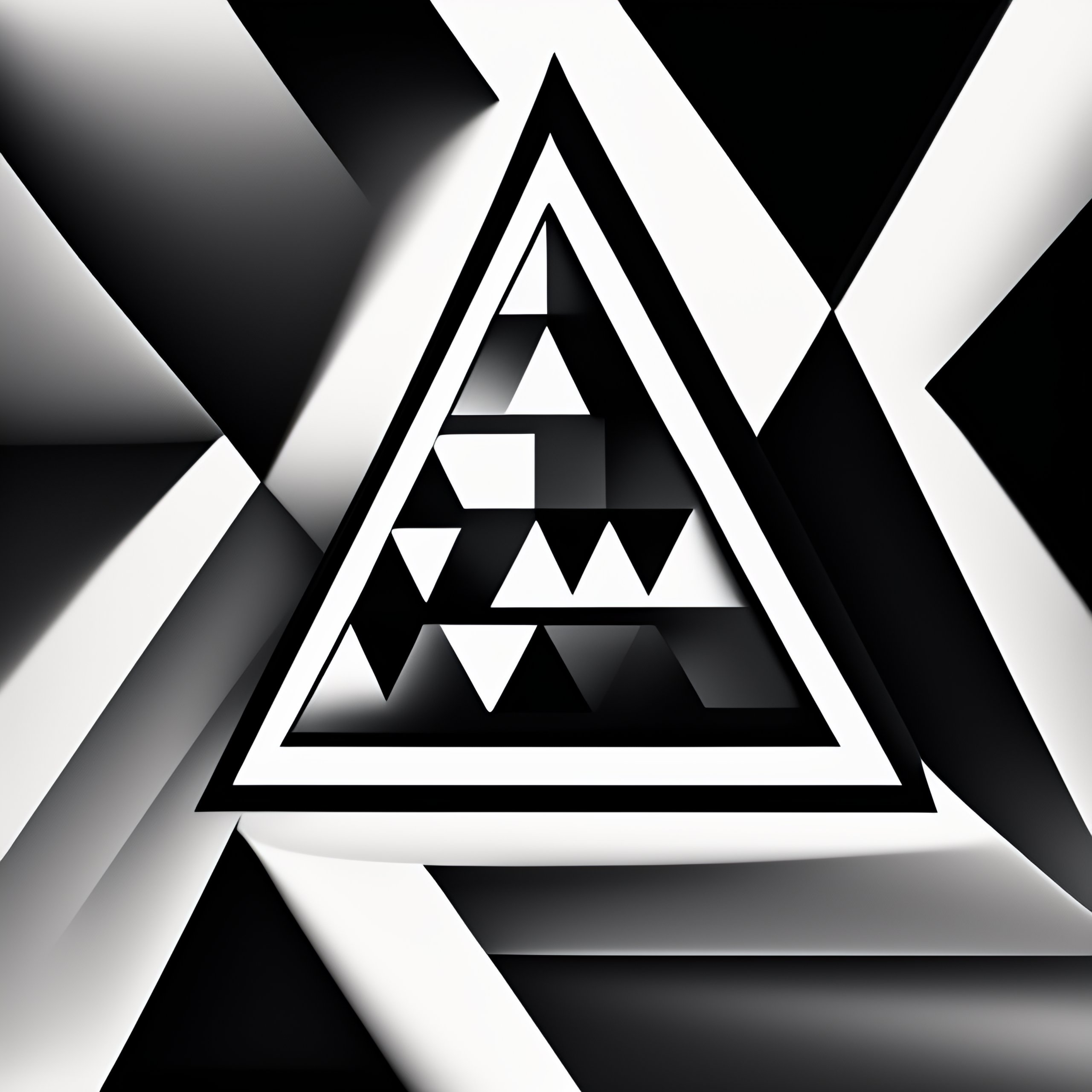 Lexica - Black and white large triangle pattern, visual development ...