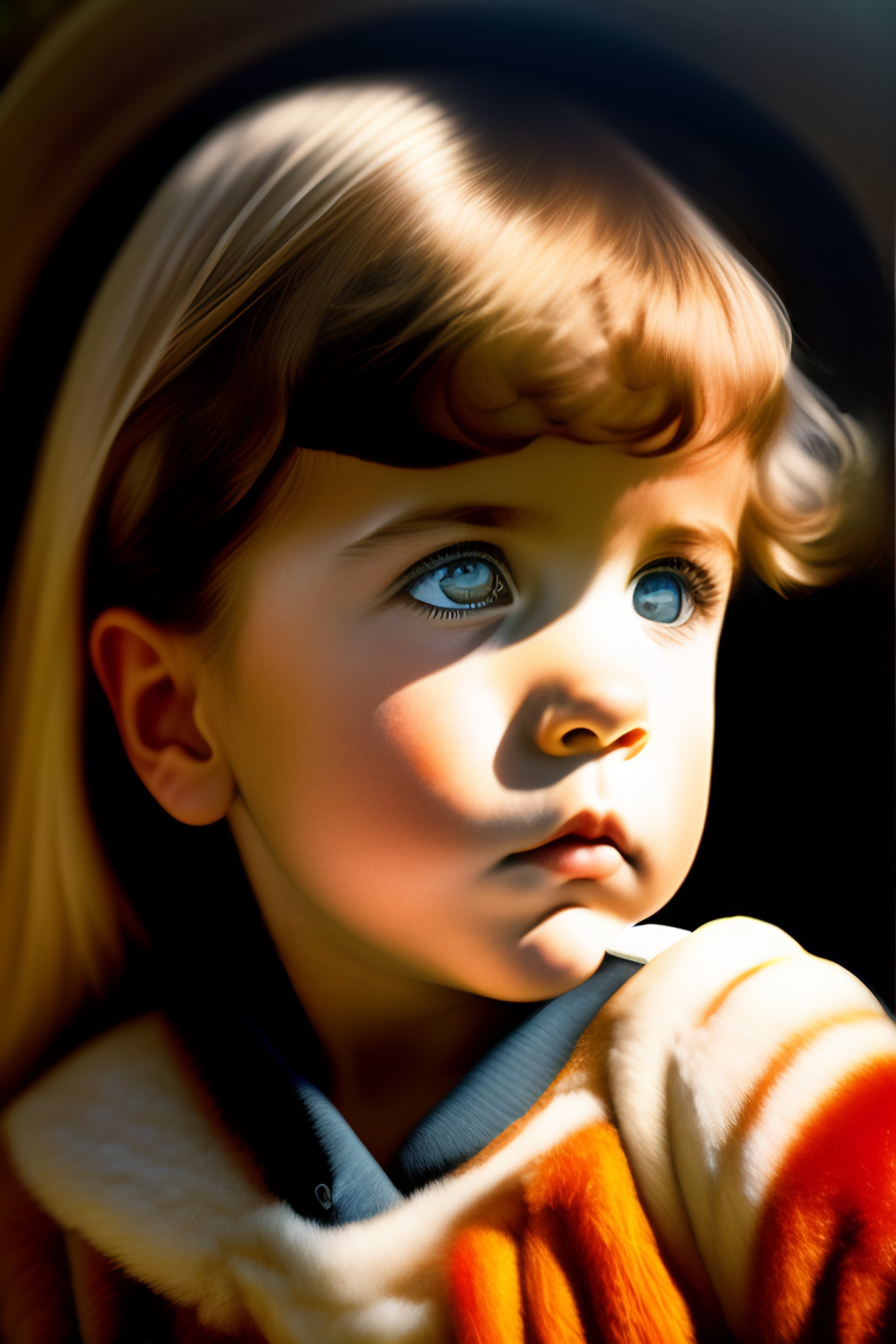 Lexica - Portrait of a giant with big eyes