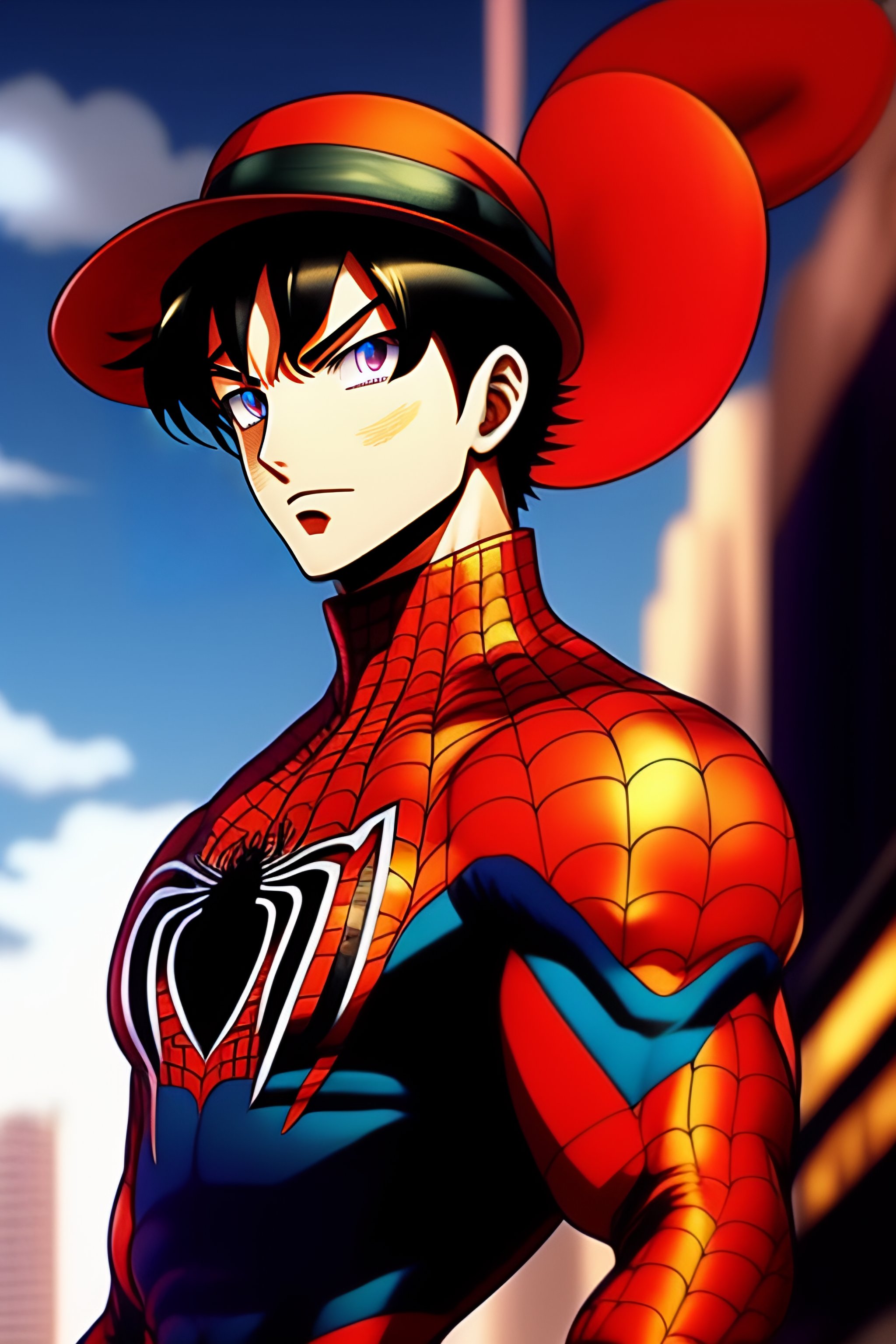 Lexica - Spider man as One piece manga character