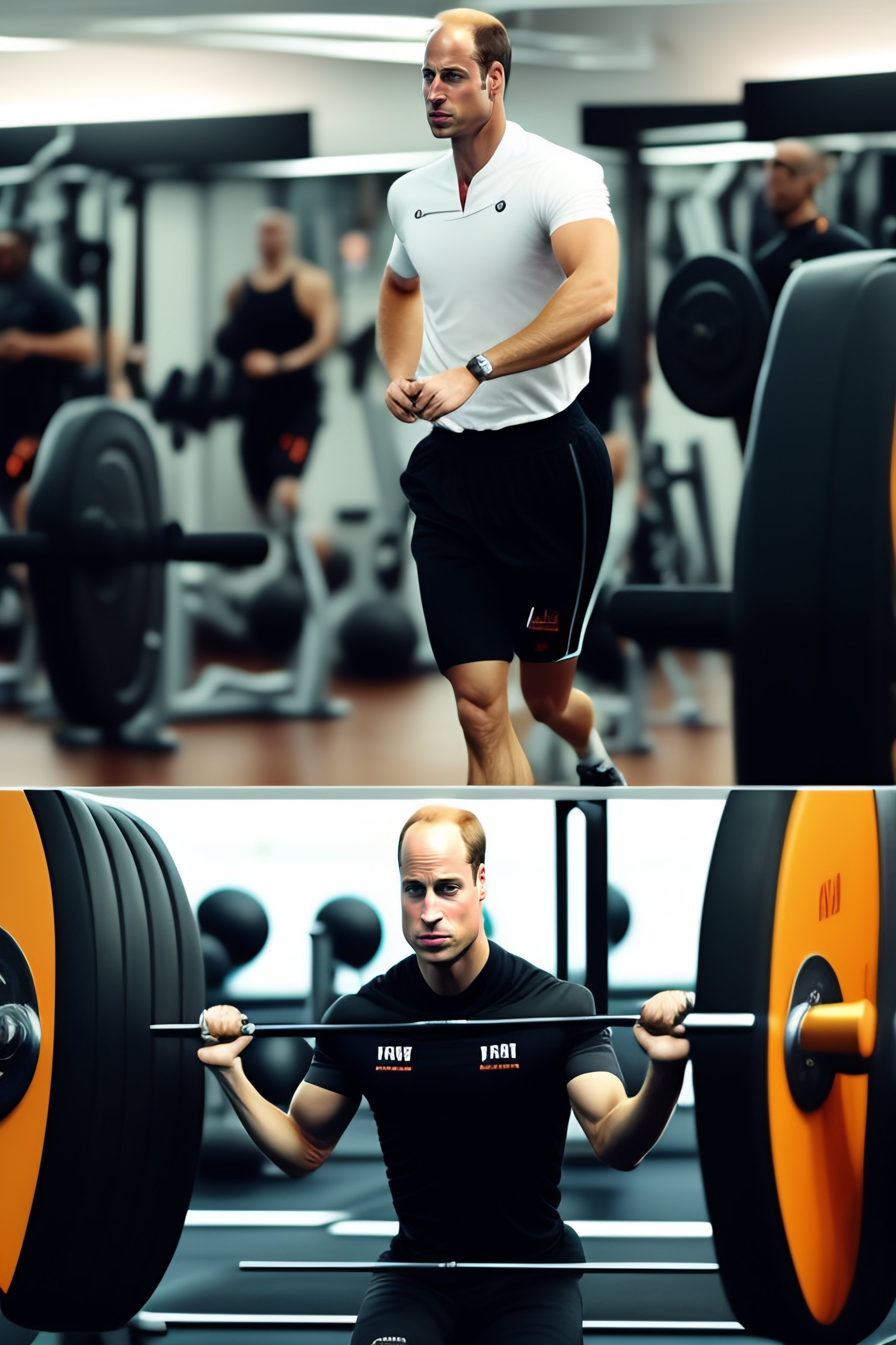 Lexica - Prince William working out at the gym