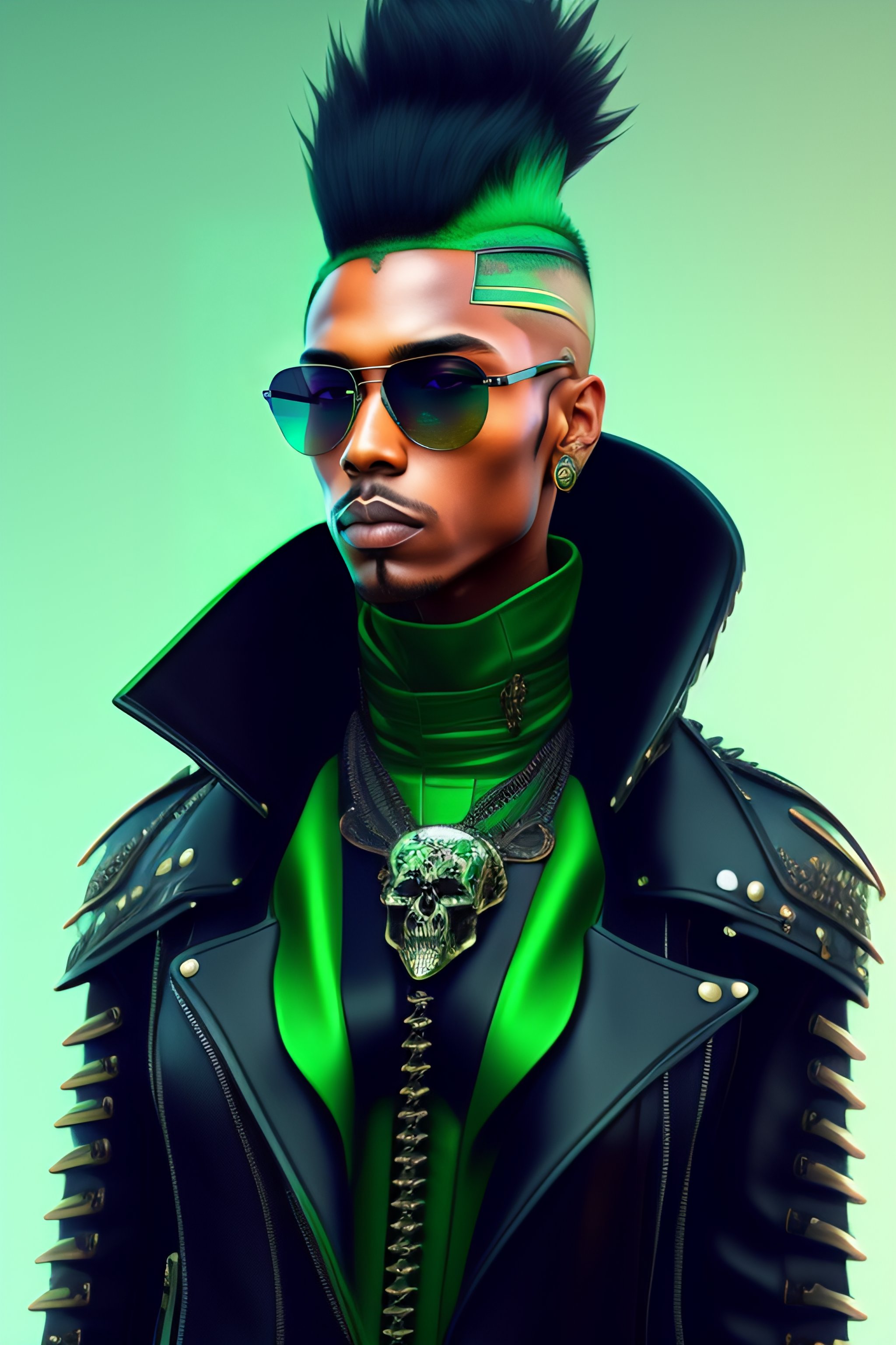 Lexica - Hyper detailed full body fine art portrait of skeleton punk ...