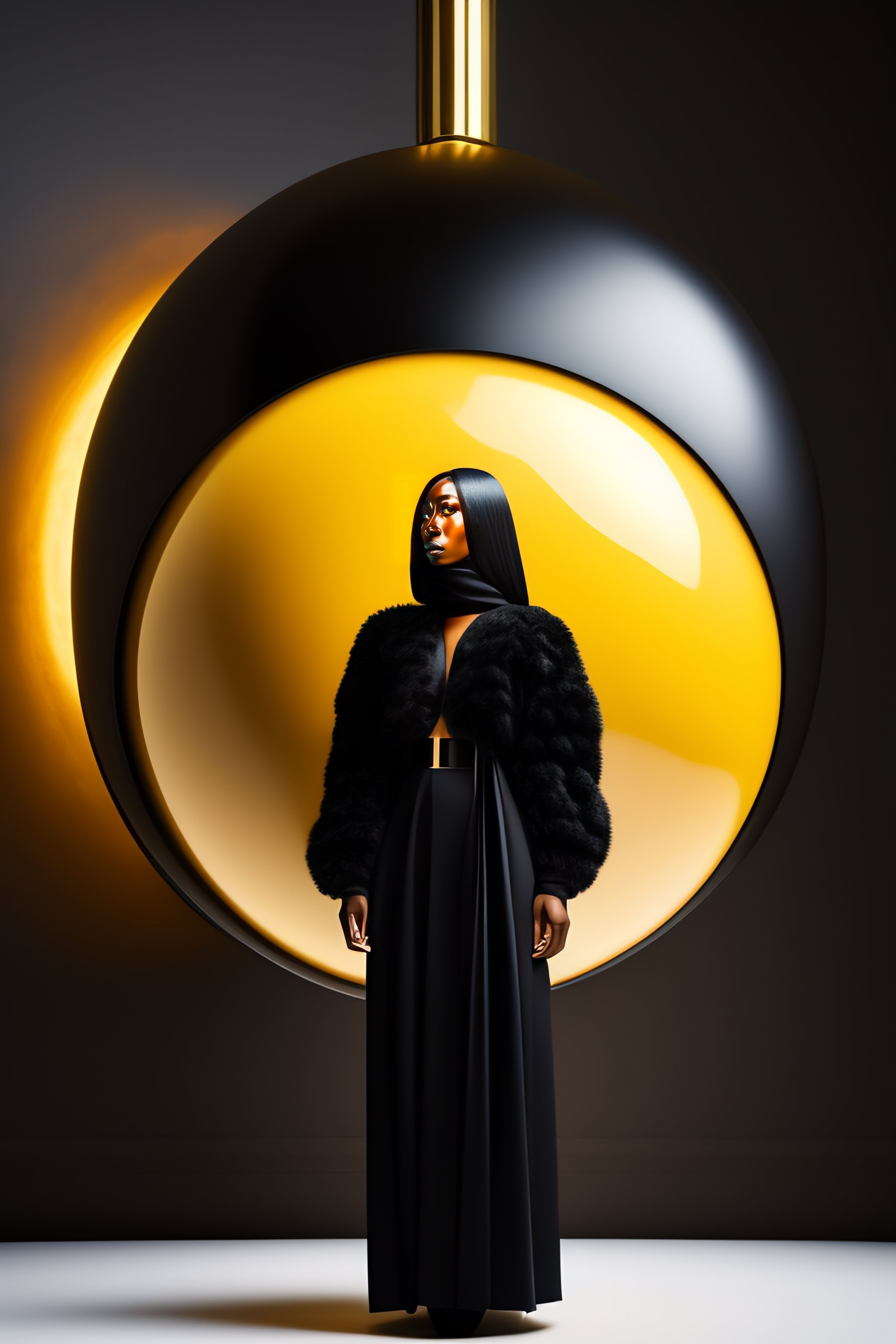 Lexica - Full body view of 2023 of vantablack kintsugi annual FASHION, eternal space, planets ...