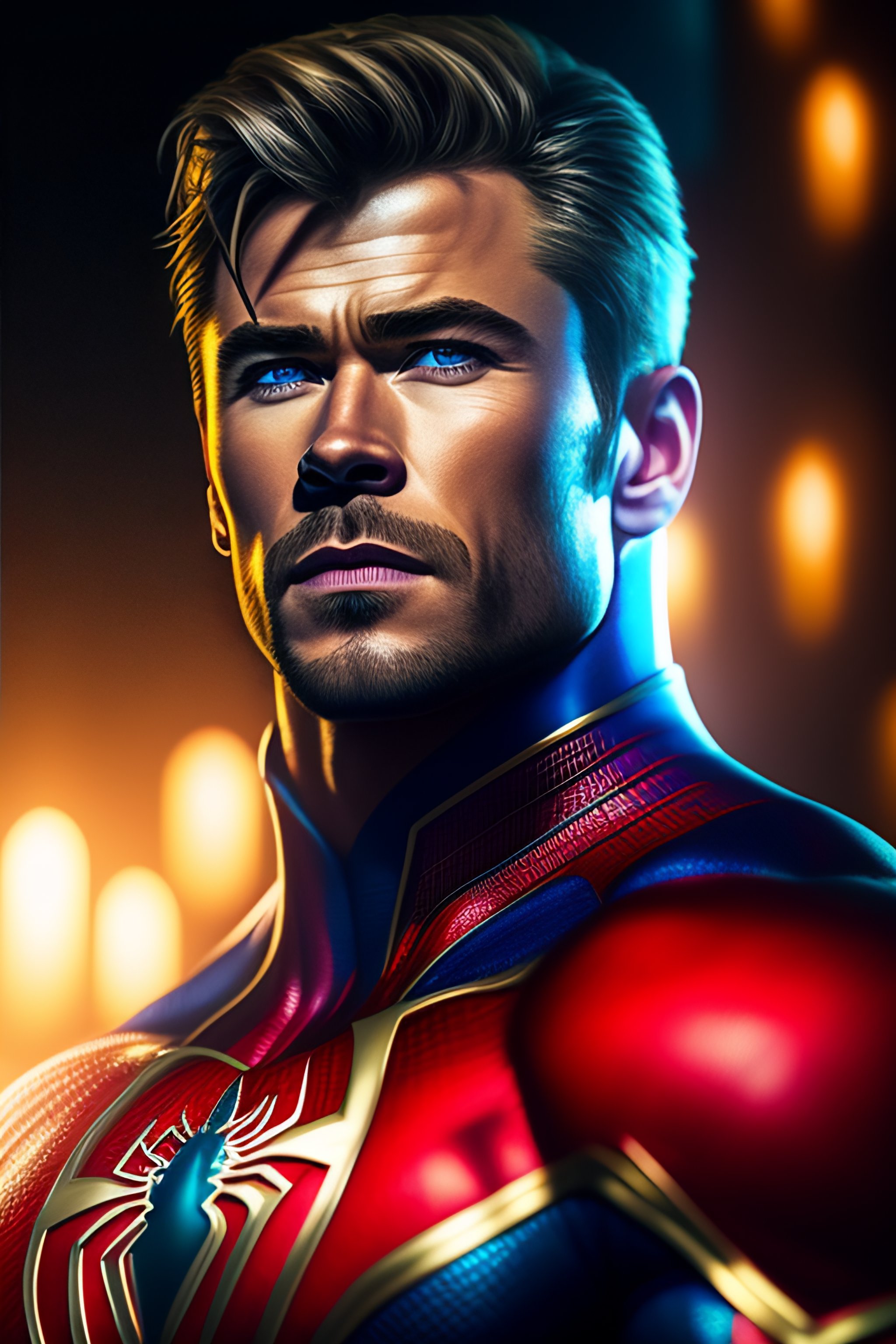 Lexica - Chris hemsworth as the spiderman, ripped with big muscles, no ...