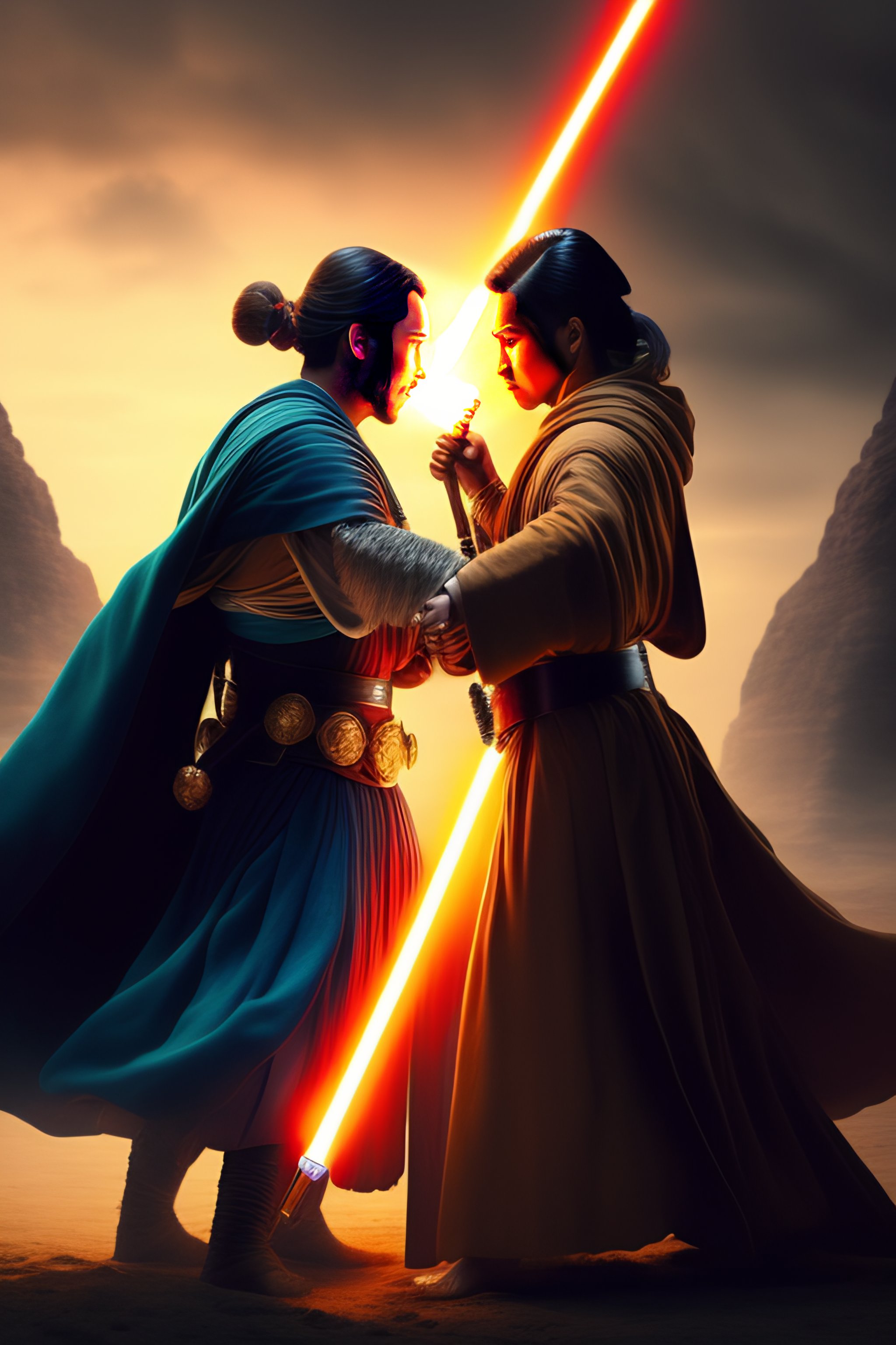 Lexica - Two jedi fighting