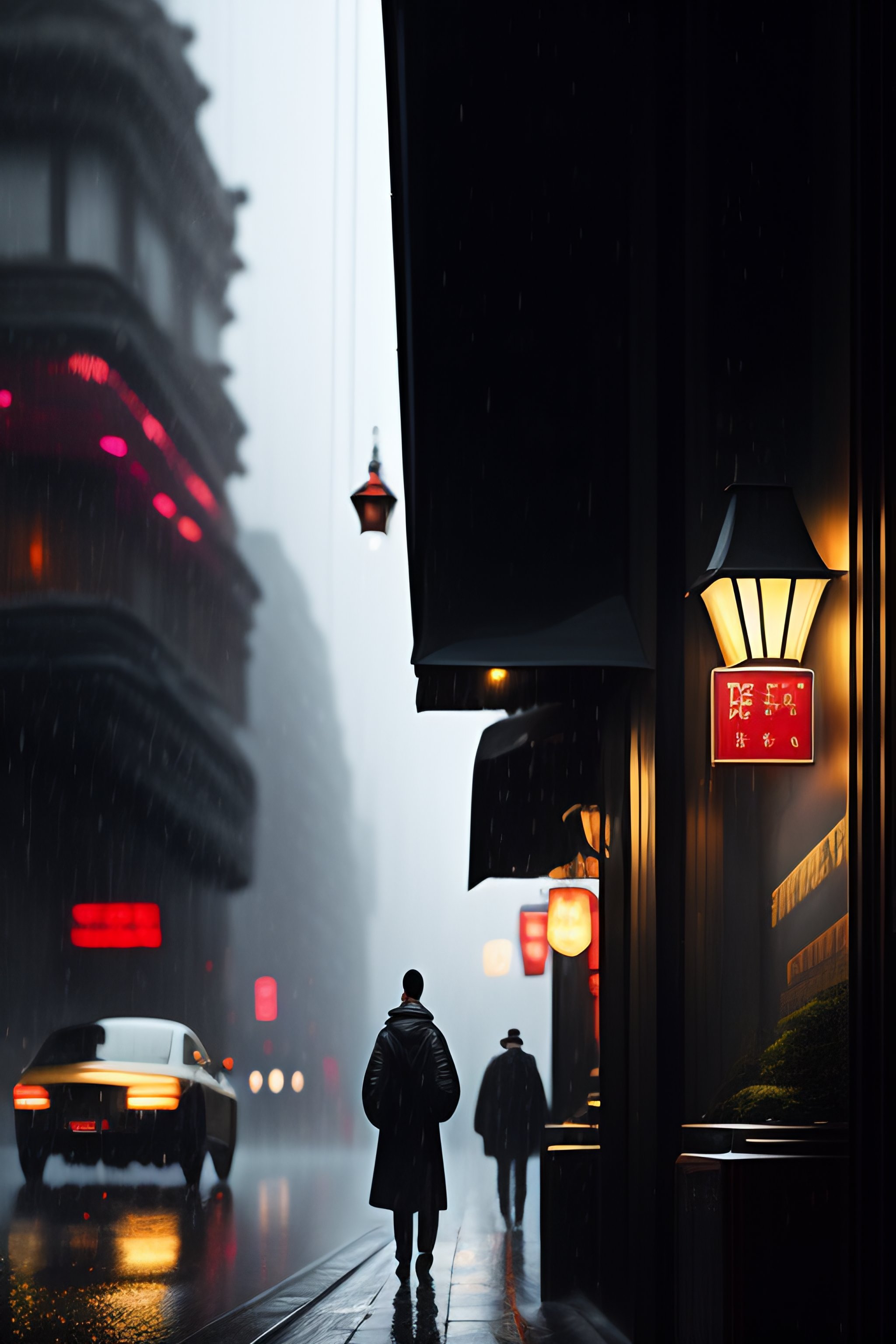 Lexica - Shanghai street 50s, rainning, portrait, powerfull, intricate ...