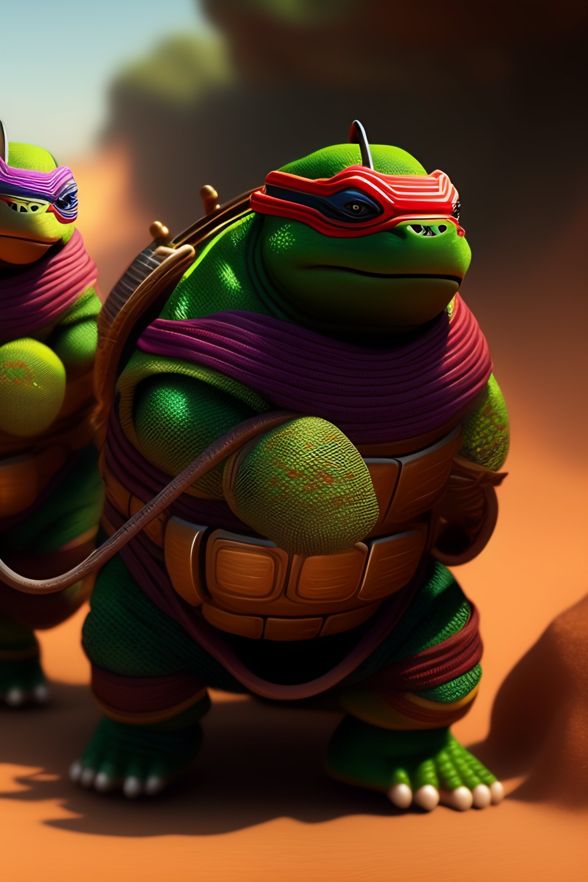 Lexica - African ninja turtles, 8k
