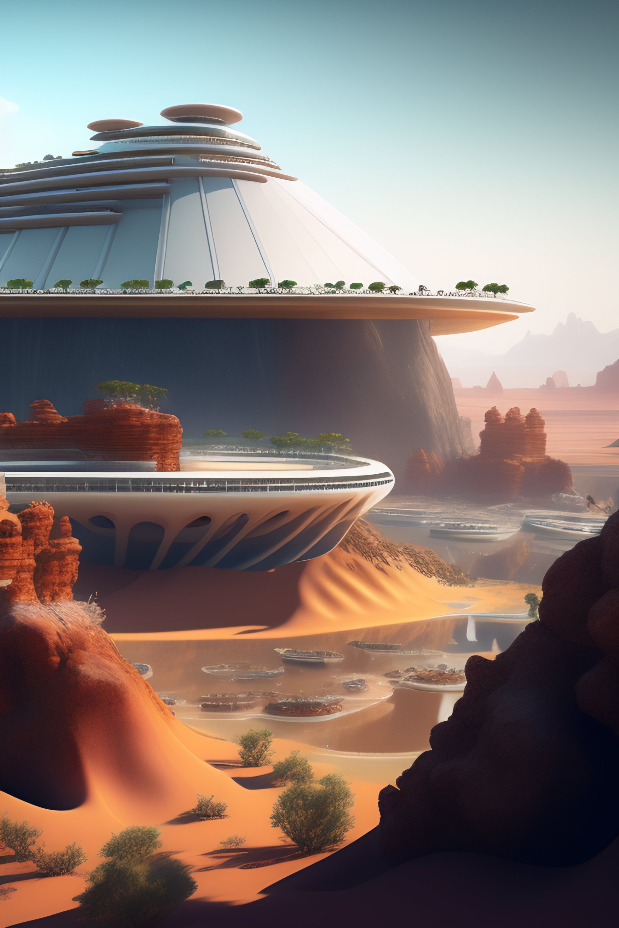 Lexica - Bioremediation white mining tailing futuristic horizontal ...