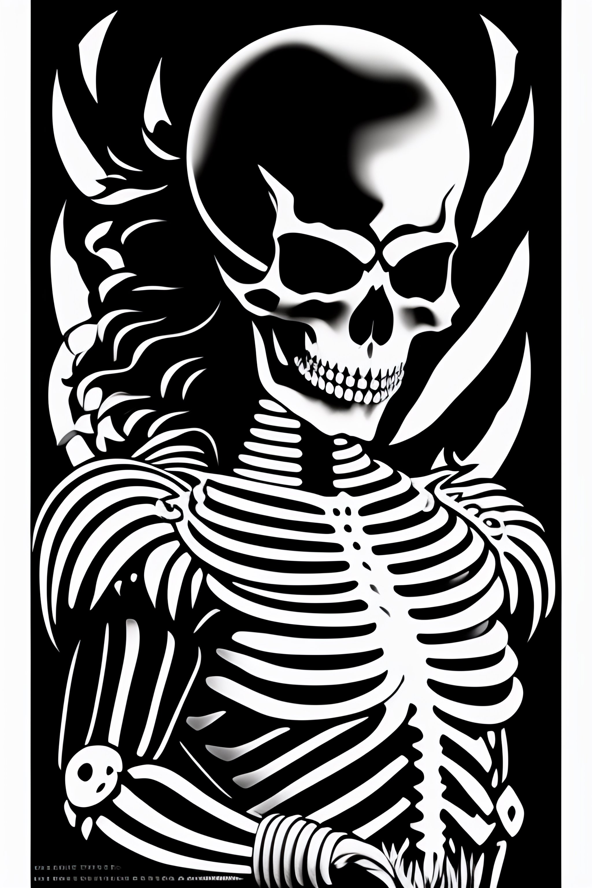 Lexica - Skeleton, black and white, berserk manga, Kentaro Miura ...