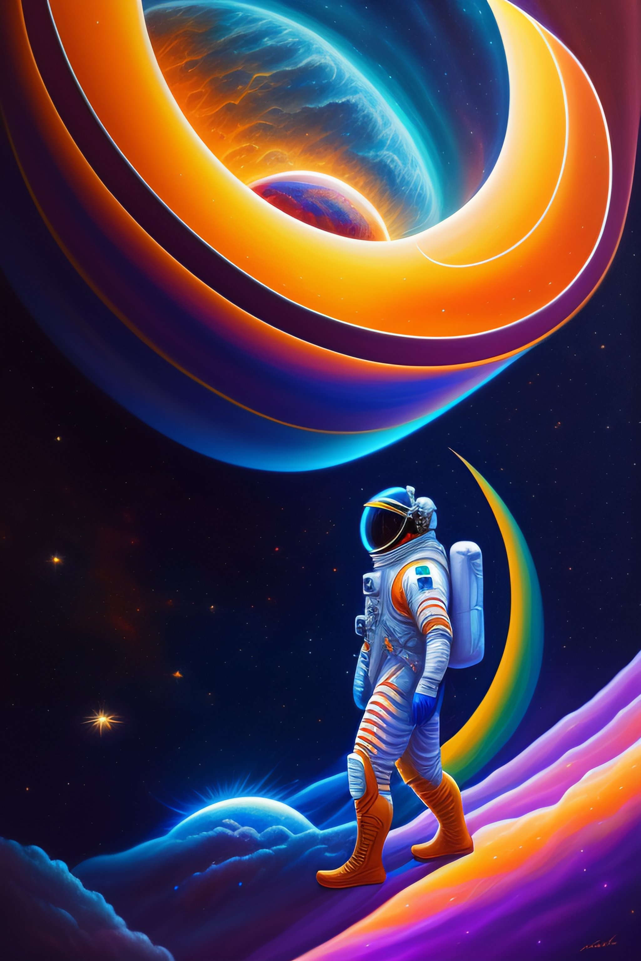 Lexica - Spaceman superhero isometric scifi astral spirit space journey ...