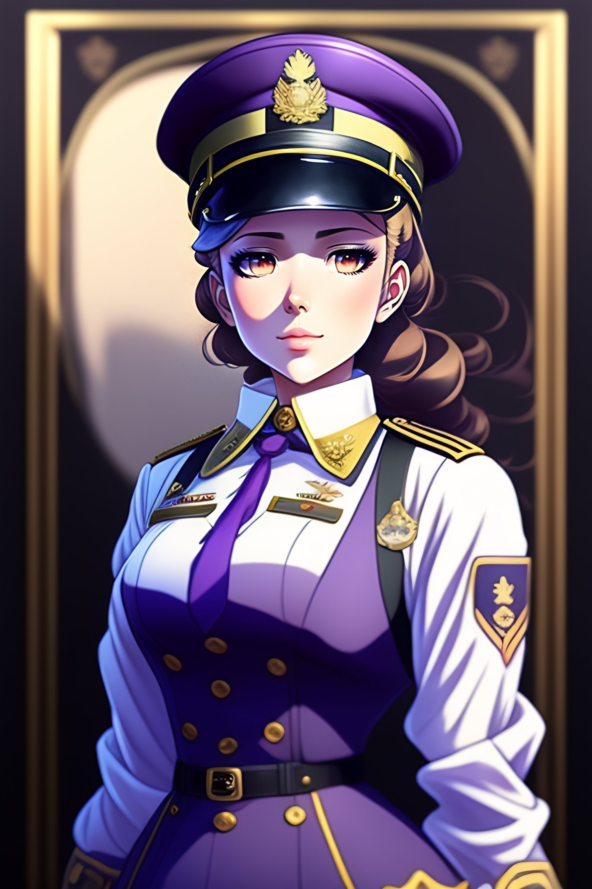 Lexica - One military officer girl; anime style; vintage 40's; world ...